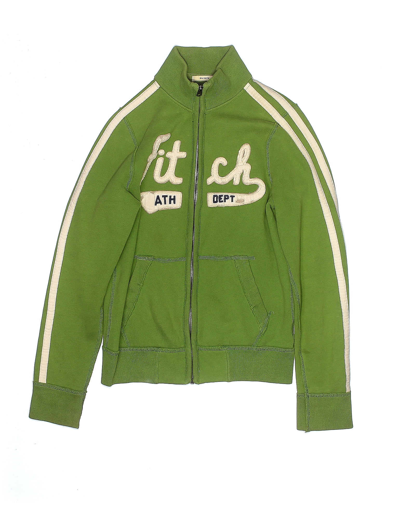 Abercrombie Solid Green Track Jacket Size X-Large (Youth) - 66% off ...