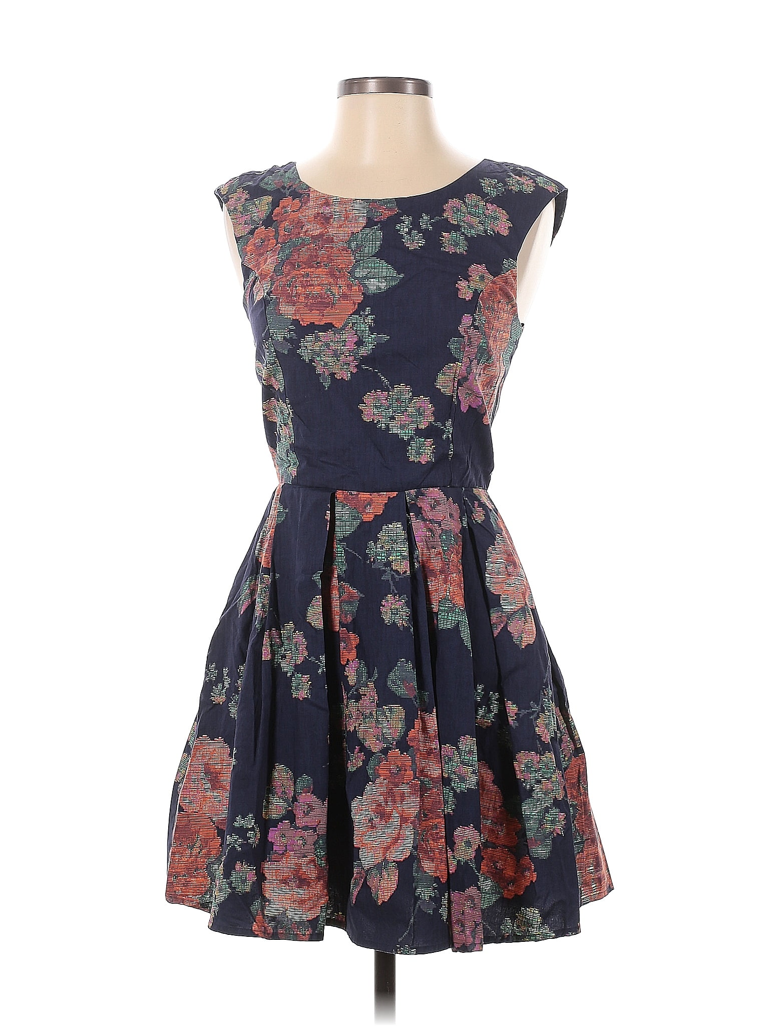 American Rag Cie 100% Cotton Floral Blue Casual Dress Size S - 58% off ...