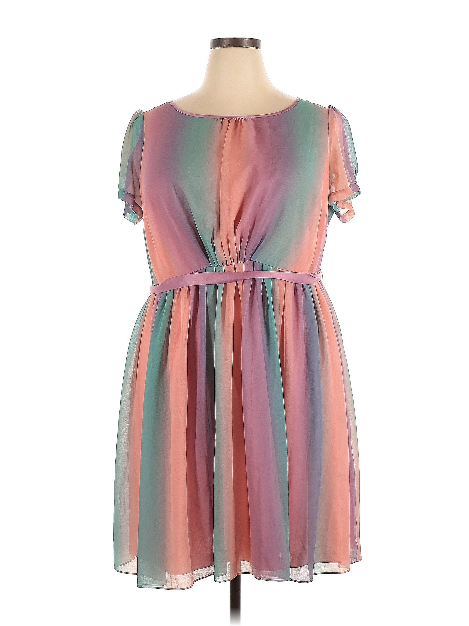 ModCloth 100% Polyester Pink Casual Dress Size 2X (Plus) - 50% off ...