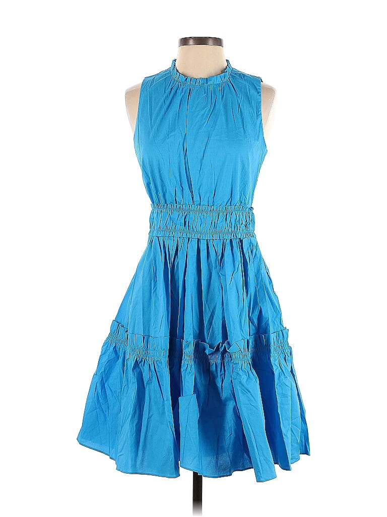 Lilly Pulitzer Solid Blue Casual Dress Size 2 70 Off Thredup