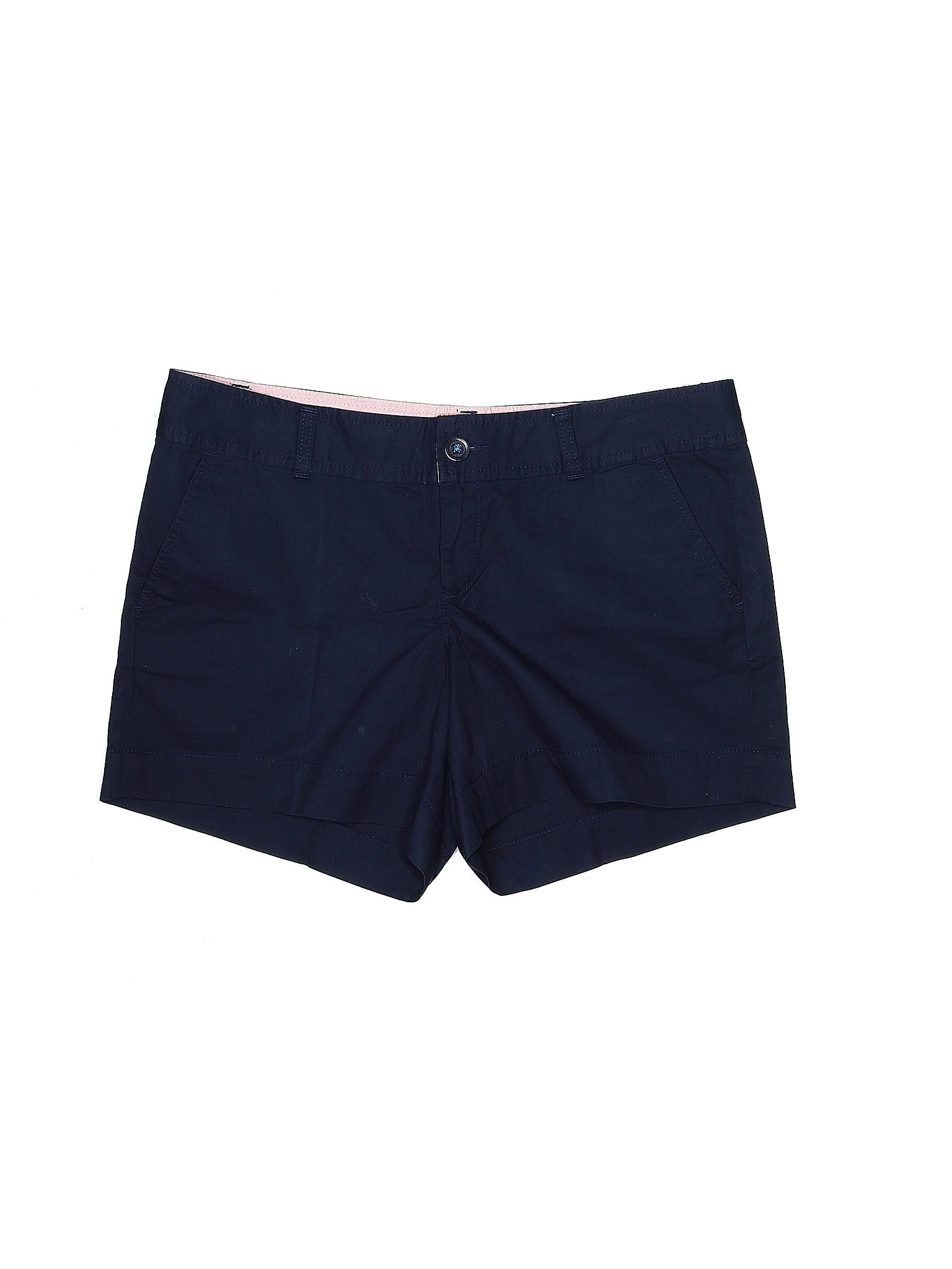 Lilly Pulitzer 100 Cotton Solid Navy Blue Khaki Shorts Size 10 66