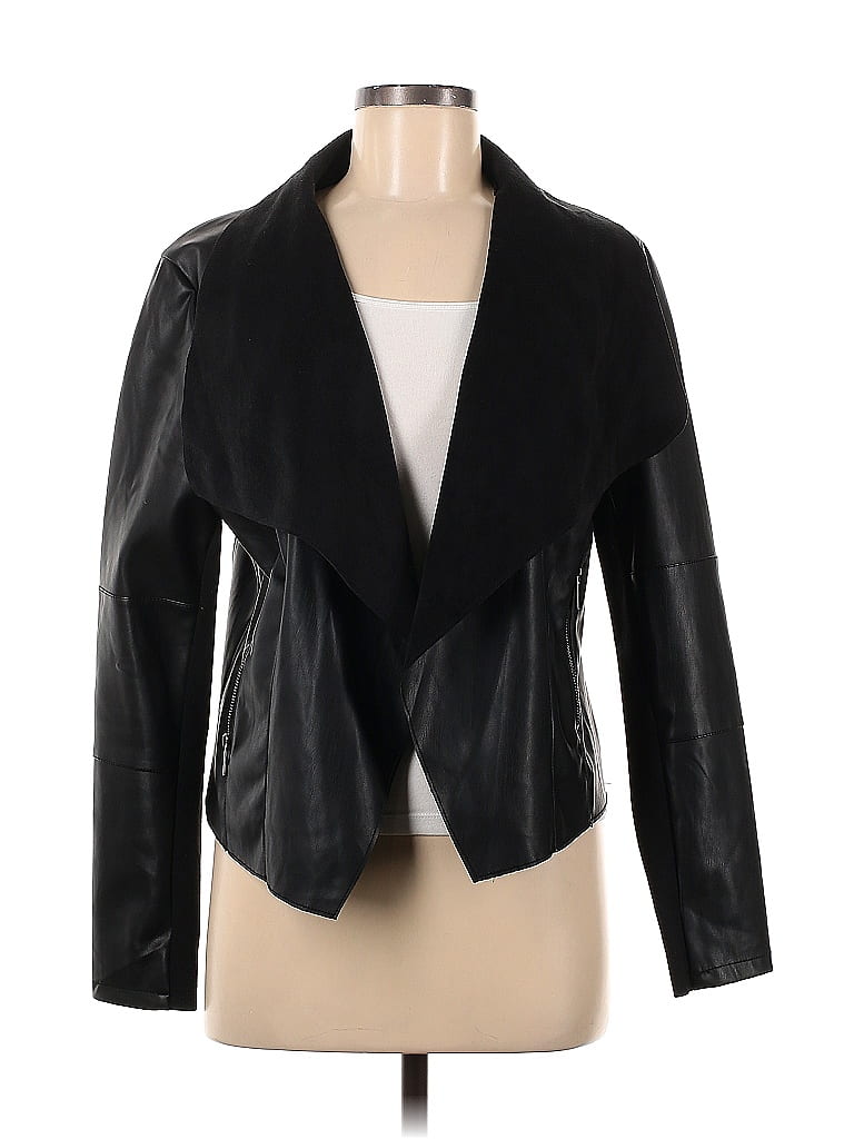 Bagatelle 100% Polyurethane Solid Black Faux Leather Jacket Size M - 78% off | ThredUp