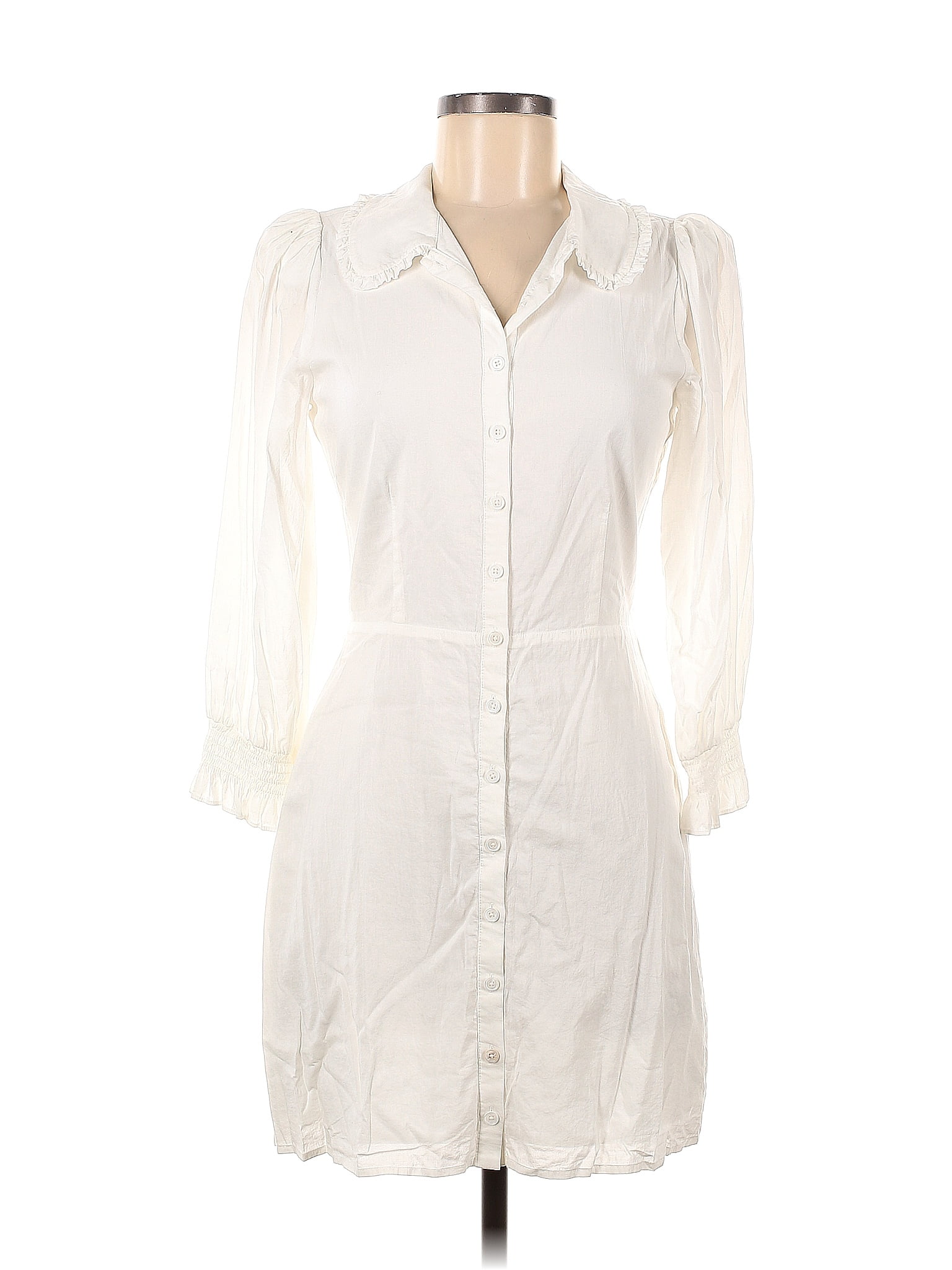 Reformation Solid White Ivory Casual Dress Size 6 - 64% off | ThredUp