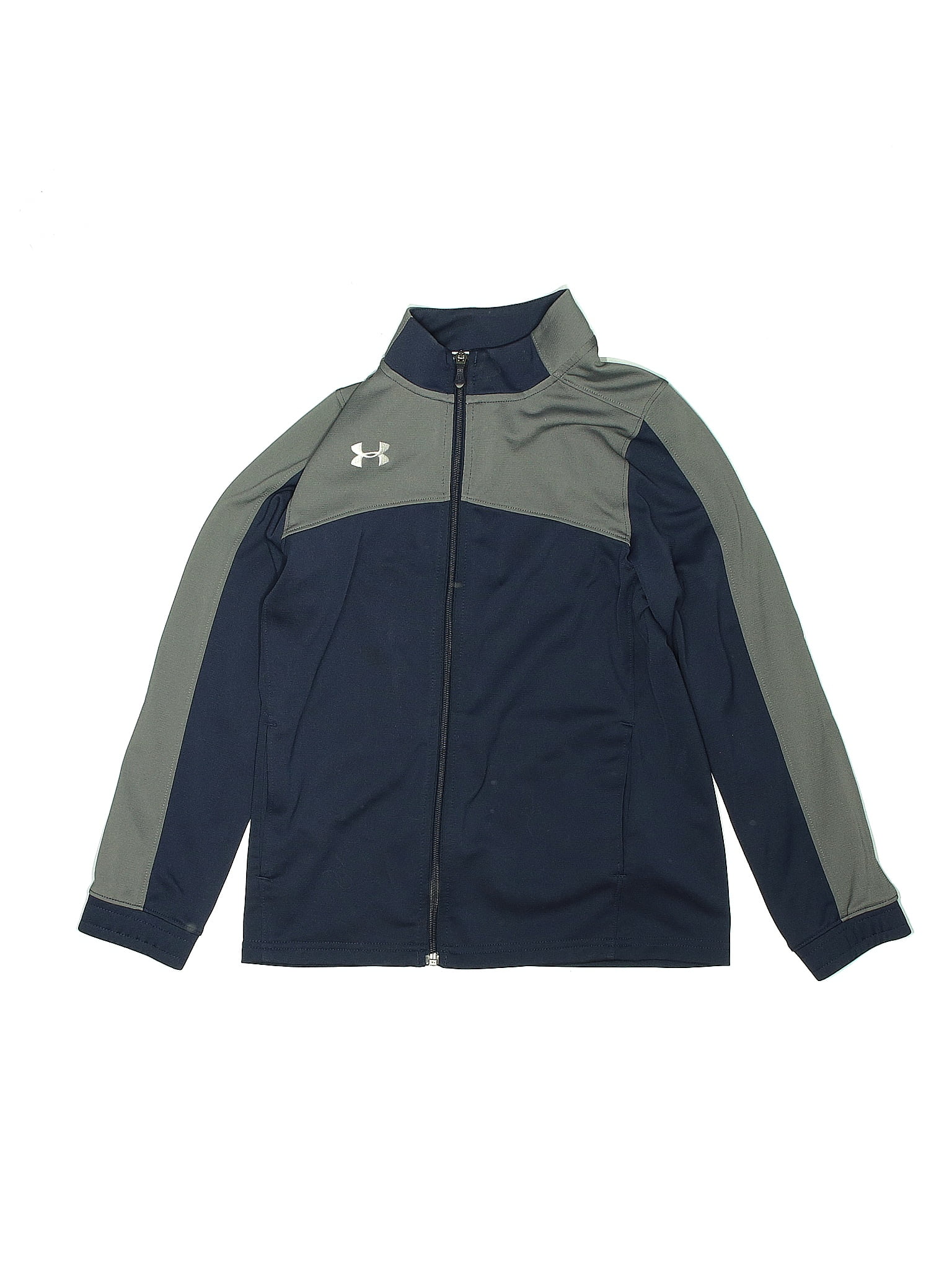 Under Armour 100% Polyester Blue Track Jacket Size M (Youth) - 53% off ...