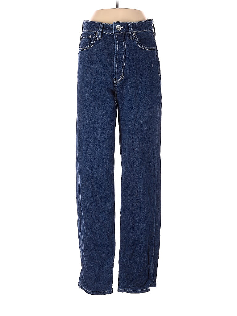 Wild Fable Solid Blue Jeans Size 4 - 46% off | ThredUp