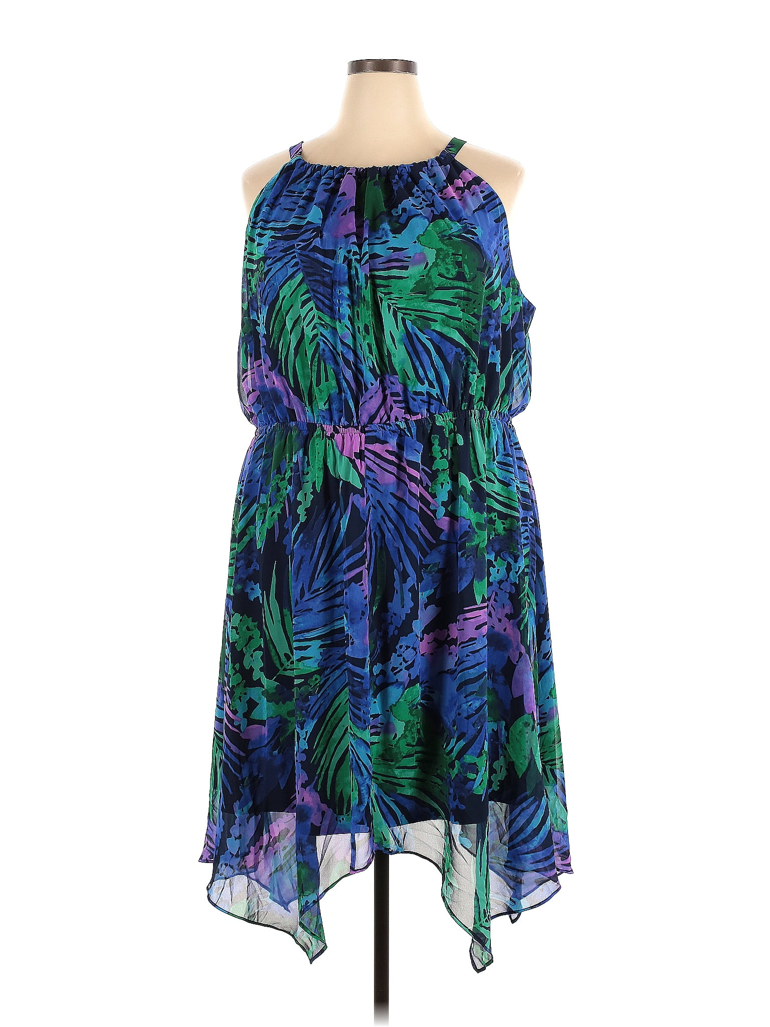 Lane Bryant 100% Polyester Blue Casual Dress Size 22 (Plus) - 63% off ...