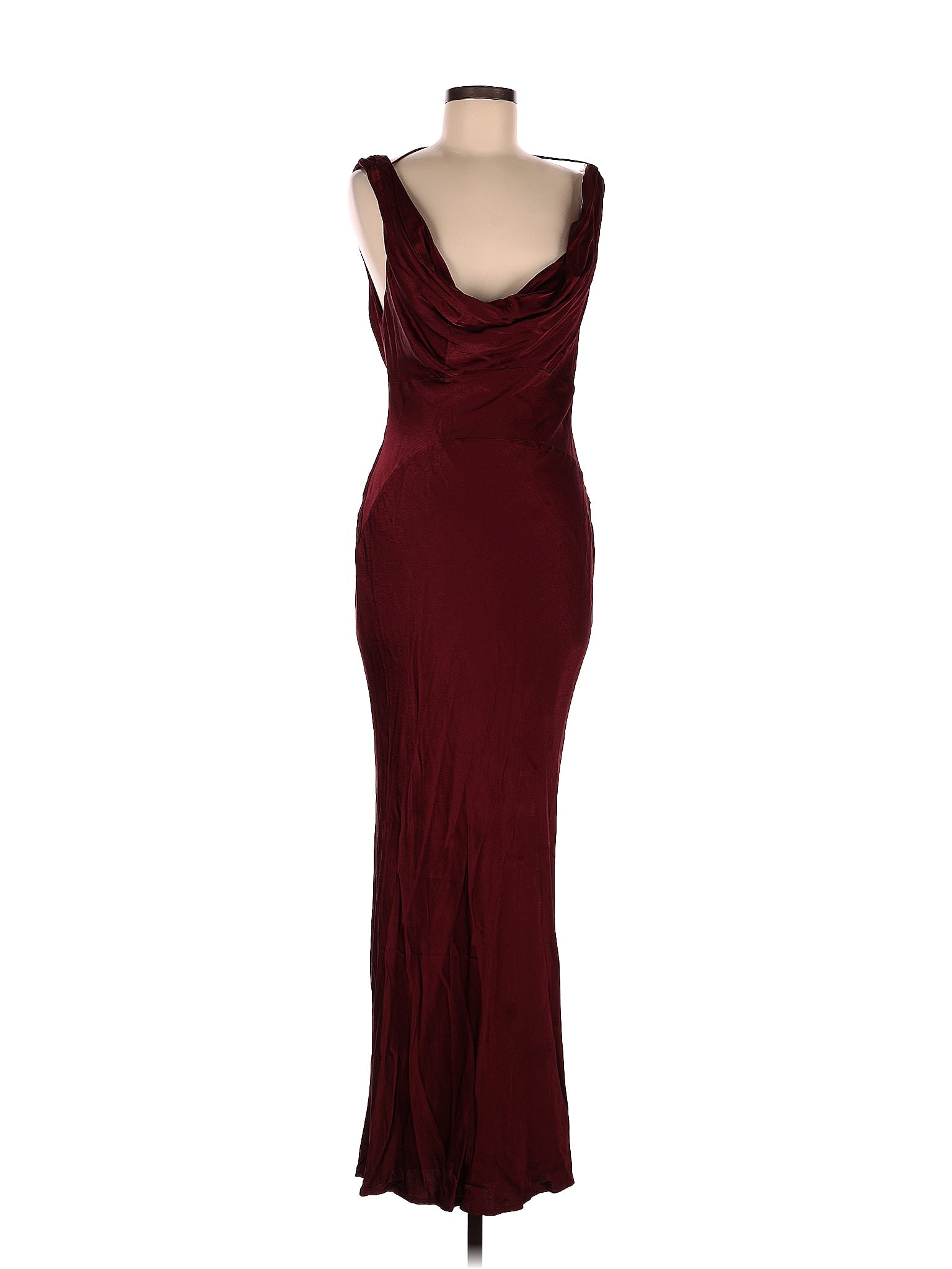 Meshki Solid Maroon Burgundy Cocktail Dress Size M 65 Off Thredup