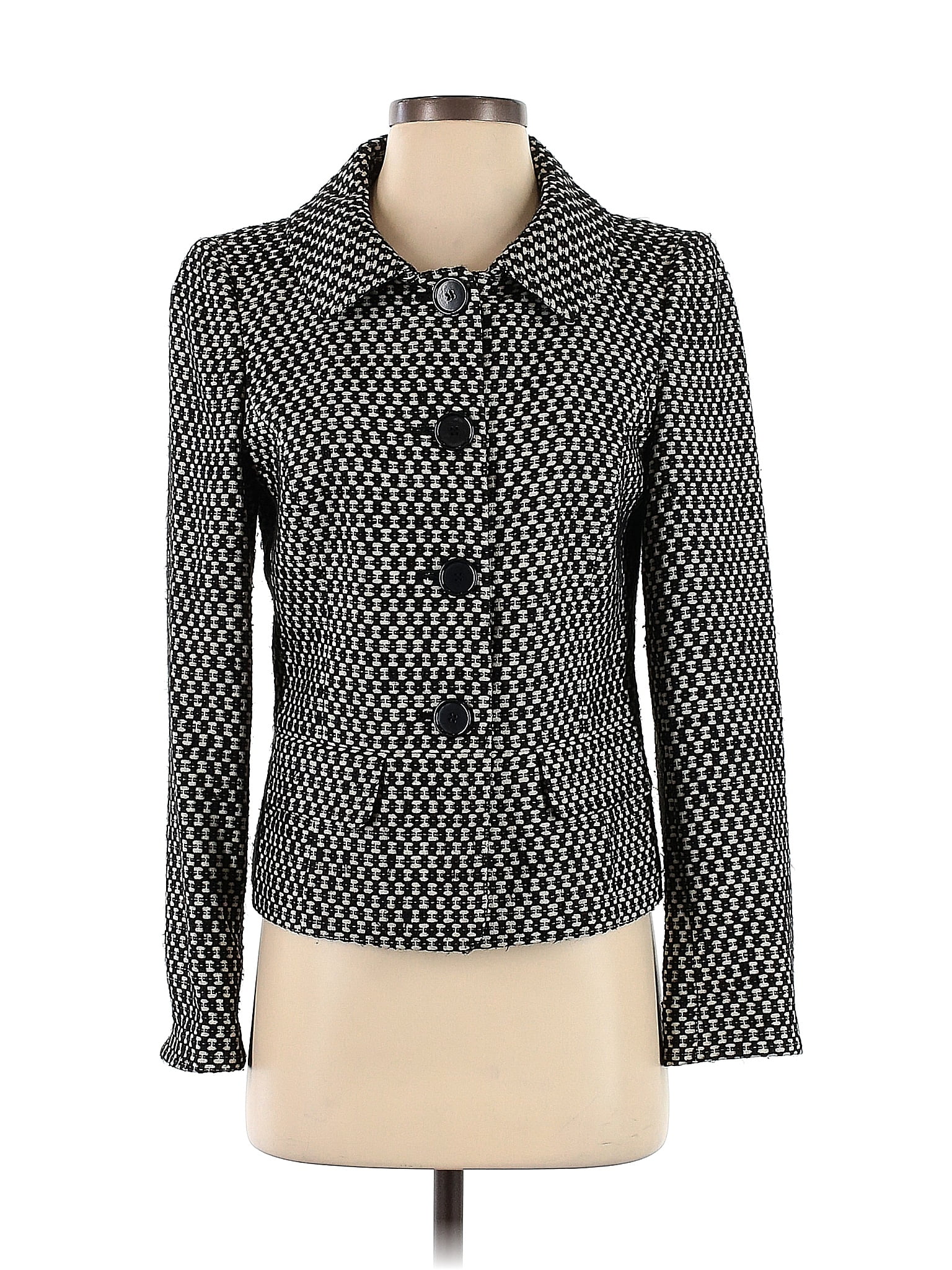 Ann Taylor Chevron-herringbone Black Blazer Size 2 - 81% off | ThredUp