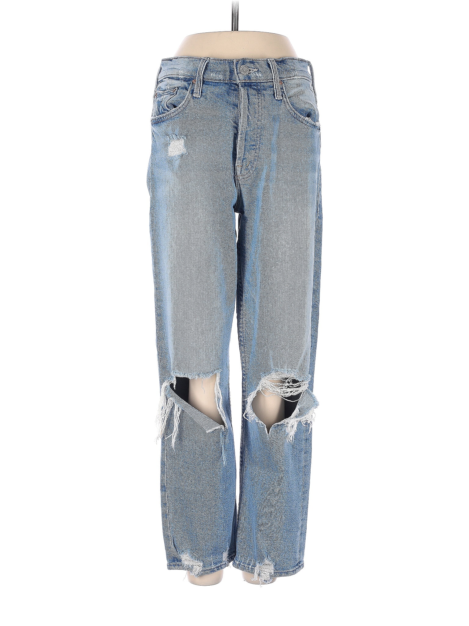 Mother Color Block Solid Blue Jeans 25 Waist - 74% off | ThredUp