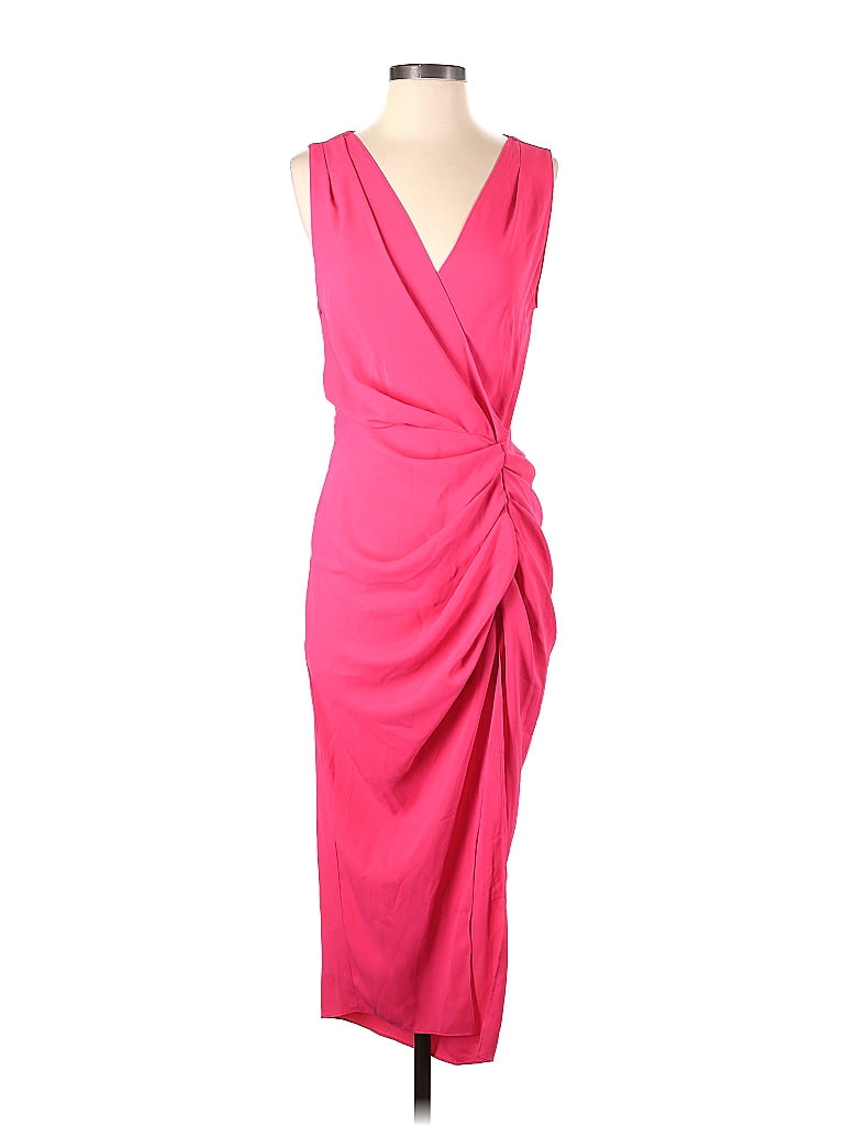Amanda Uprichard 100 Polyester Solid Pink Cocktail Dress Size S 77