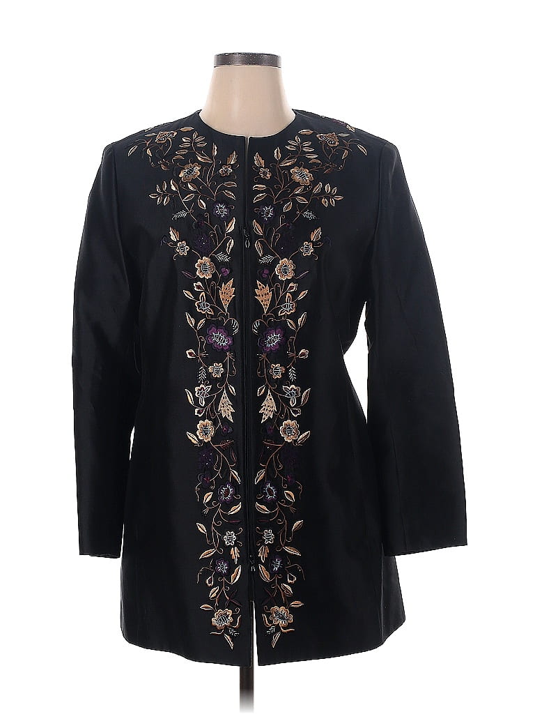 Dana Buchman 100% Silk Black Silk Blazer Size 16 - 73% off | ThredUp