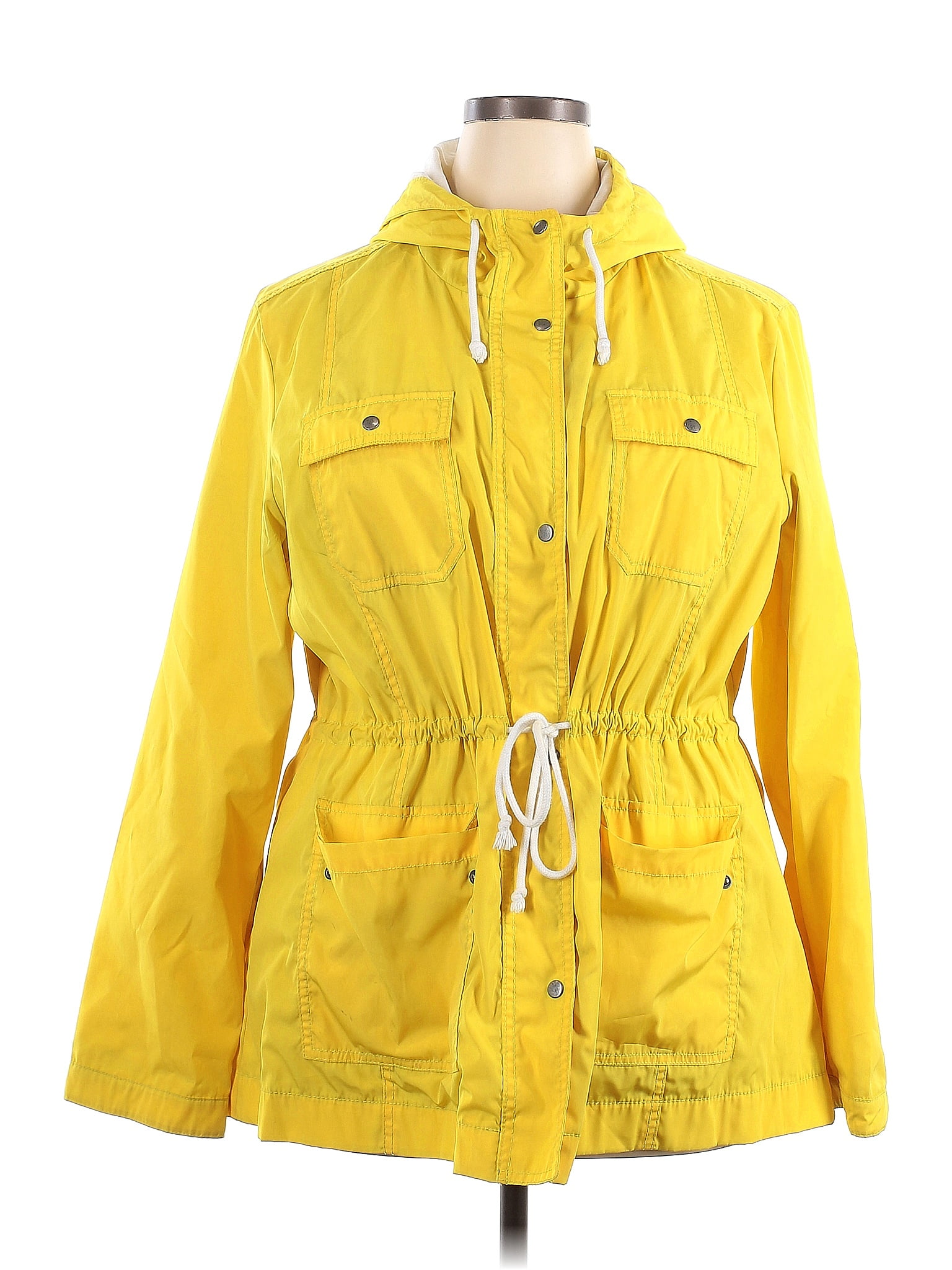 Old Navy 100% Polyester Solid Yellow Jacket Size XXL - 50% off | ThredUp