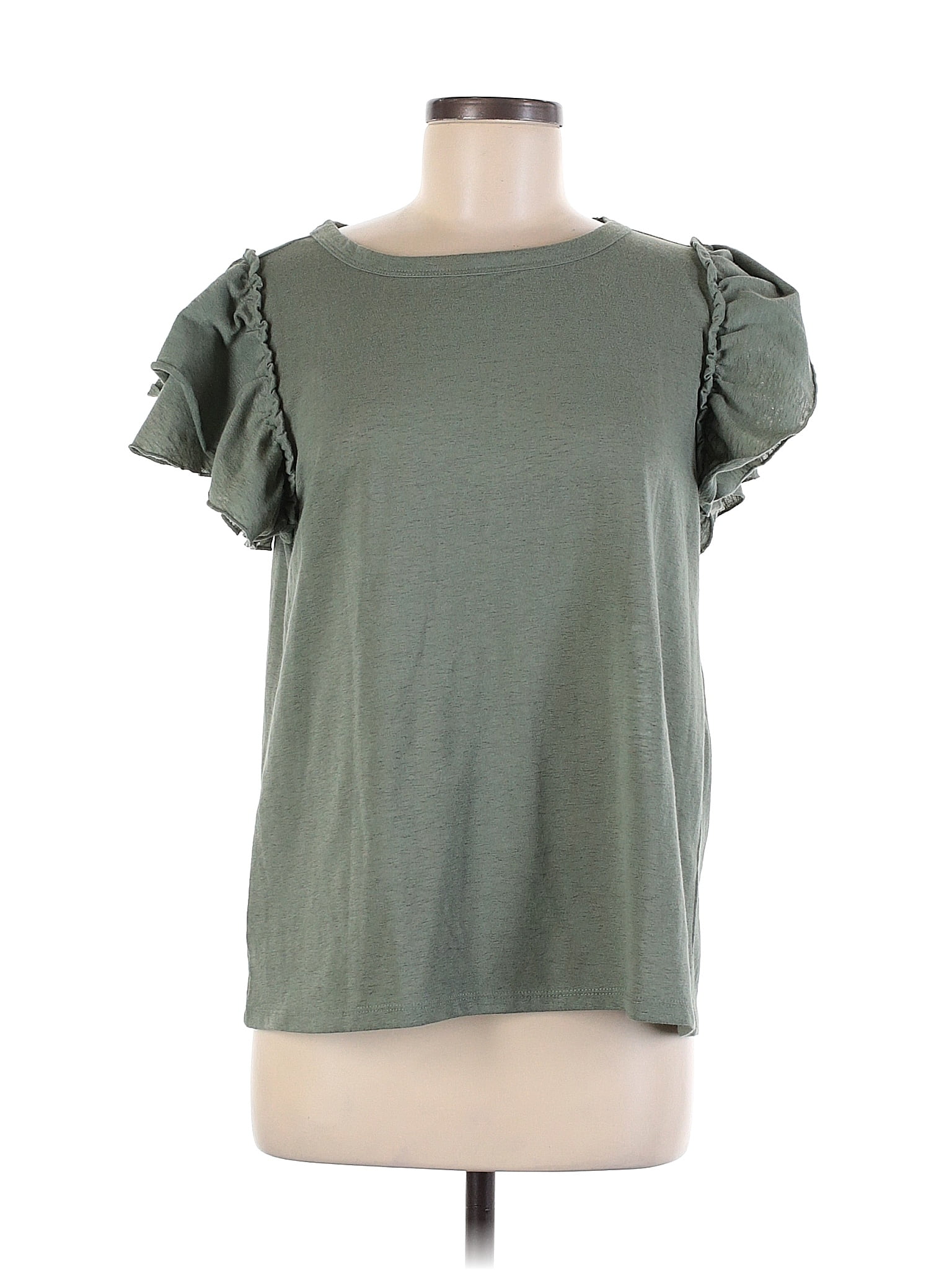 Ann Taylor Loft Green Short Sleeve Top Size L 72 Off Thredup