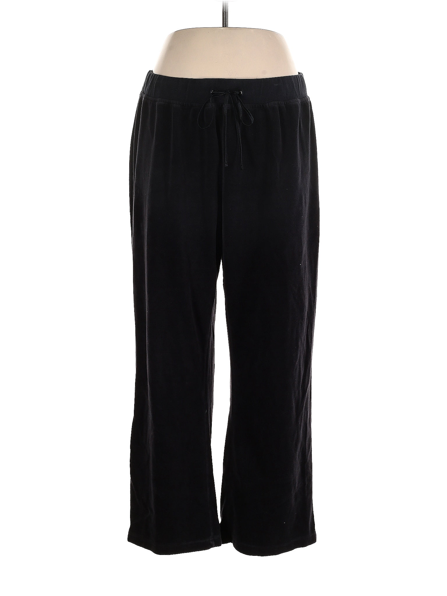 Made for Life Solid Black Sweatpants Size 1X (Plus) - 26% off | ThredUp