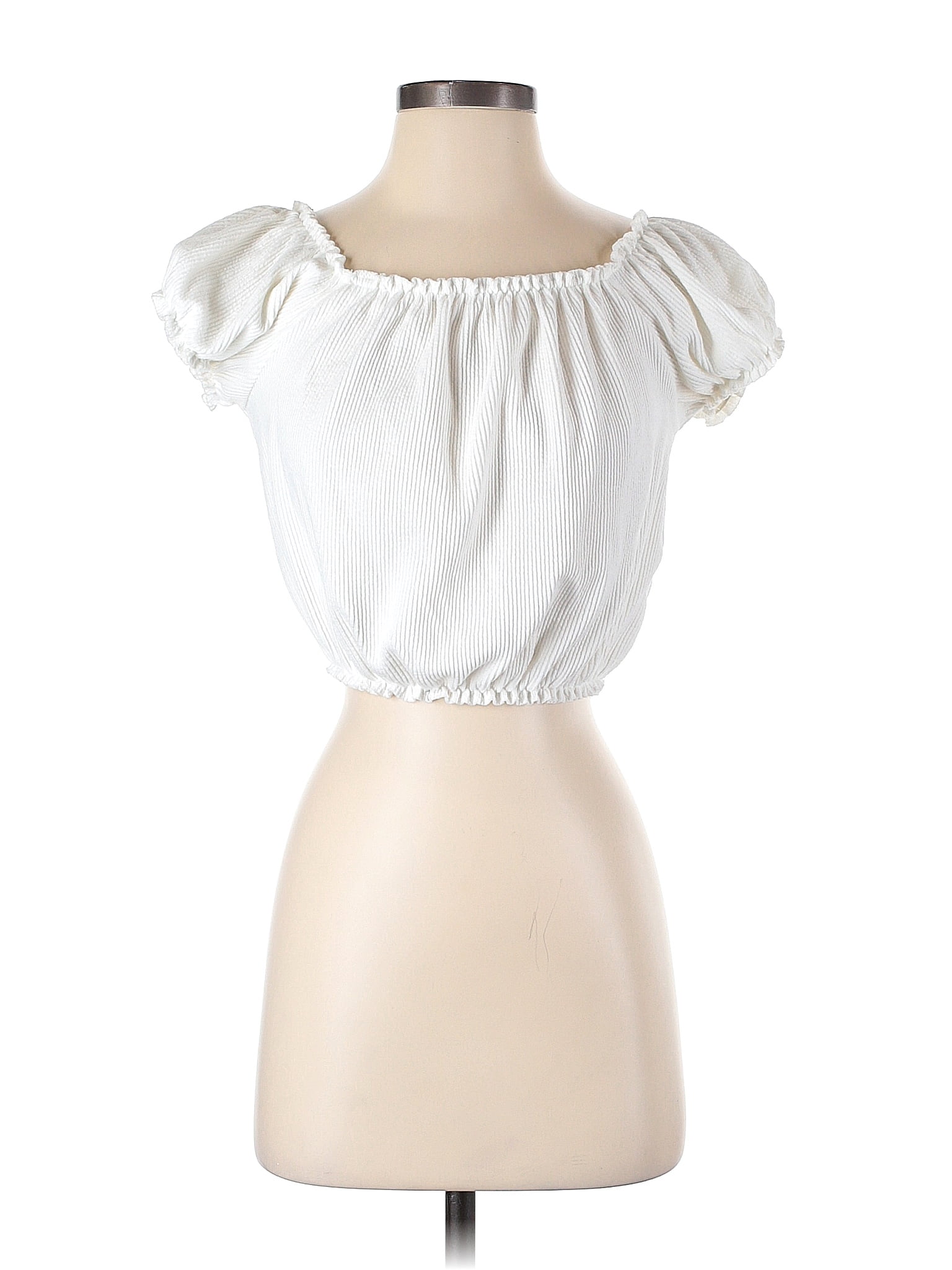 Wild Fable Stripes White Short Sleeve Top Size S - 25% off | ThredUp