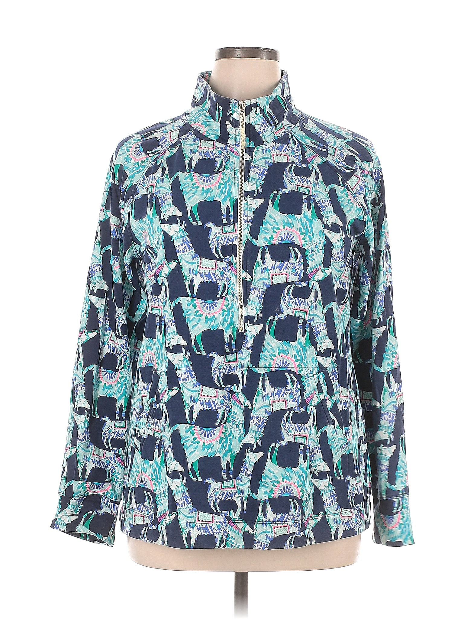 Lilly Pulitzer Teal Track Jacket Size XL - 67% off | ThredUp