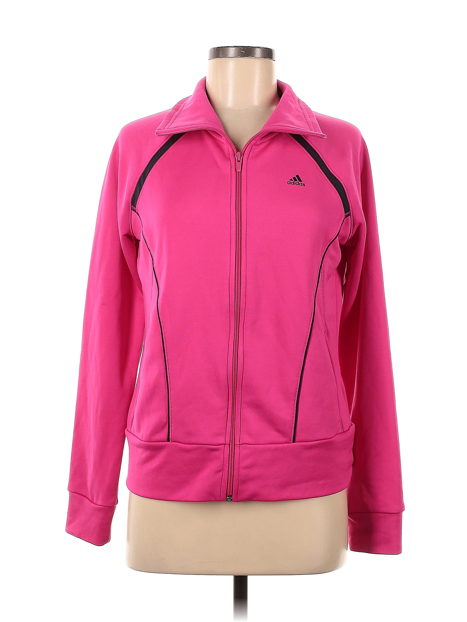 Adidas 100% Polyester Solid Pink Track Jacket Size M - 72% off | ThredUp