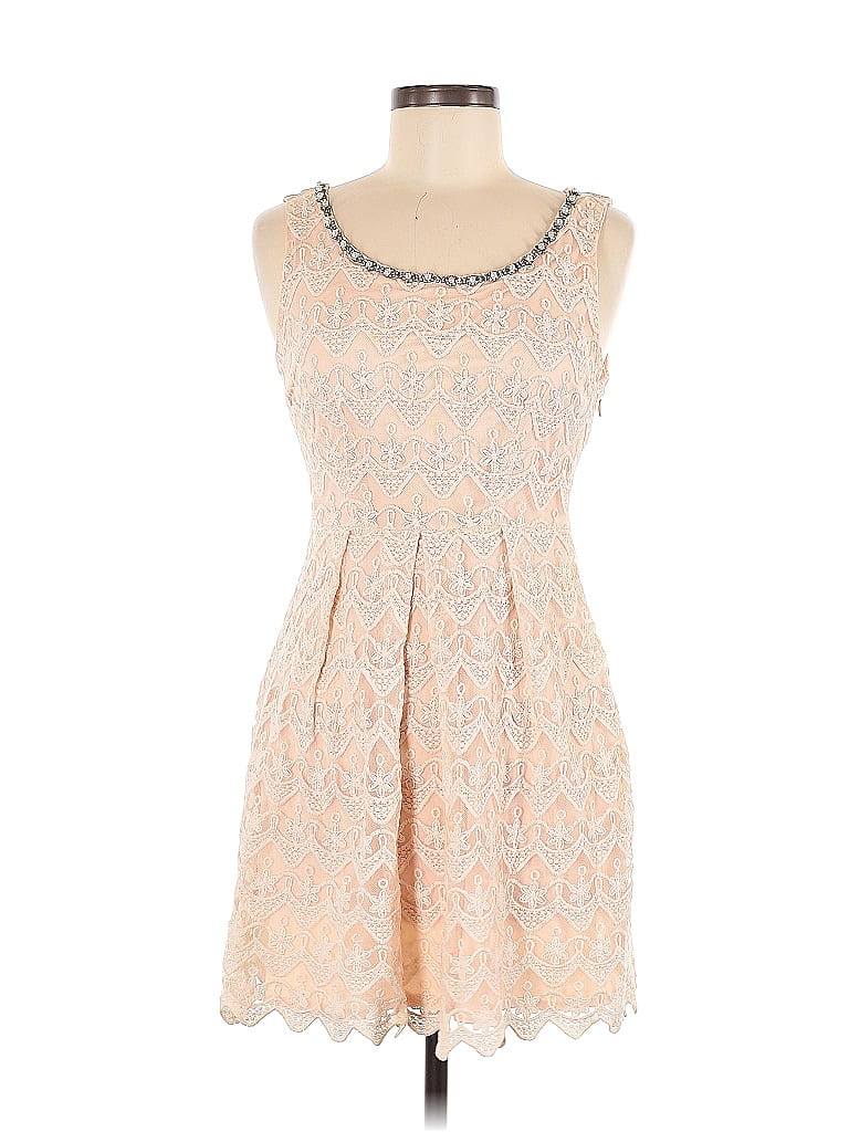 Marineblu 100% Polyester Solid Tan Cocktail Dress Size M - 87% off ...