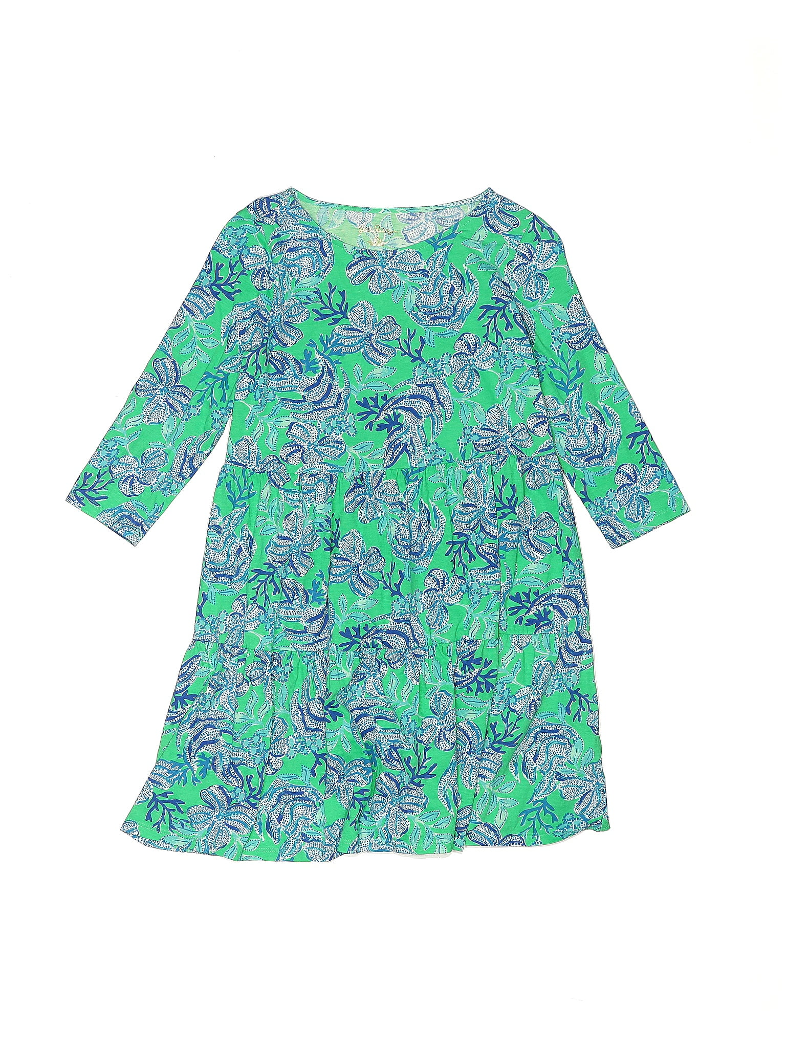 Lilly Pulitzer 100 Cotton Green Dress Size 12 14 69 Off Thredup