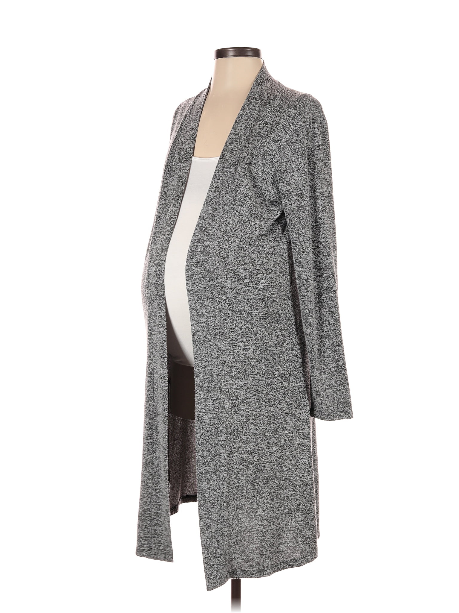 Motherhood Color Block Marled Gray Cardigan Size S (Maternity) - 45% ...
