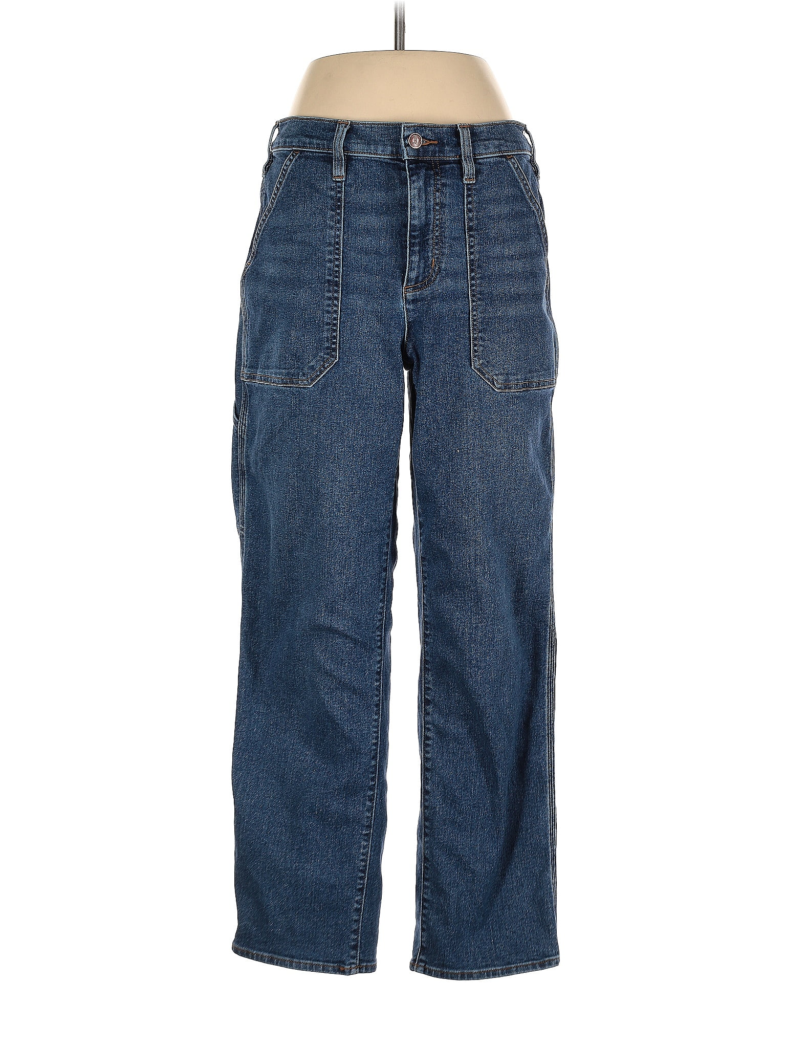 Lands' End Solid Blue Jeans Size 8 - 68% off | ThredUp