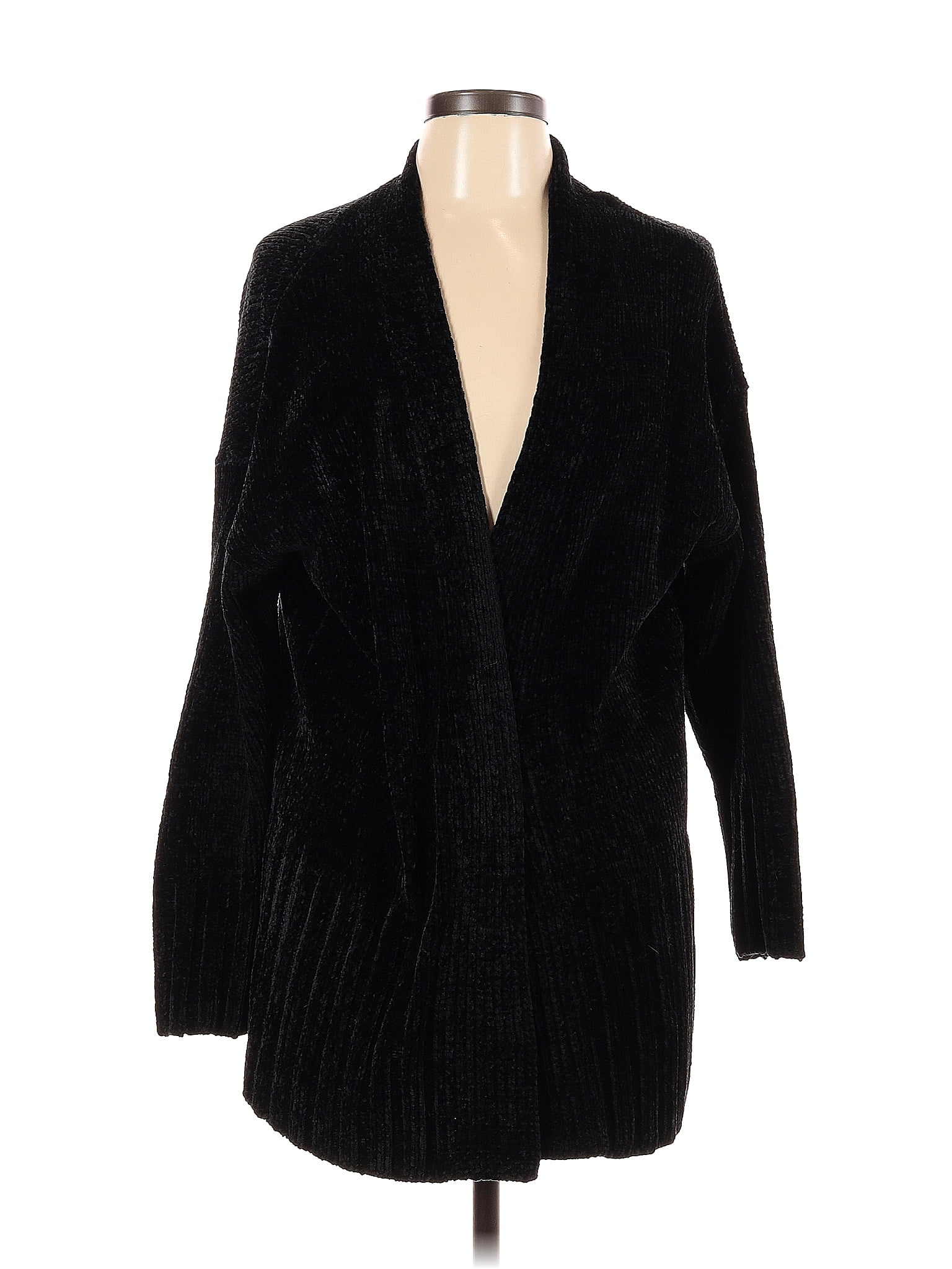 A New Day 100% Polyester Solid Black Cardigan Size L - 47% off | ThredUp