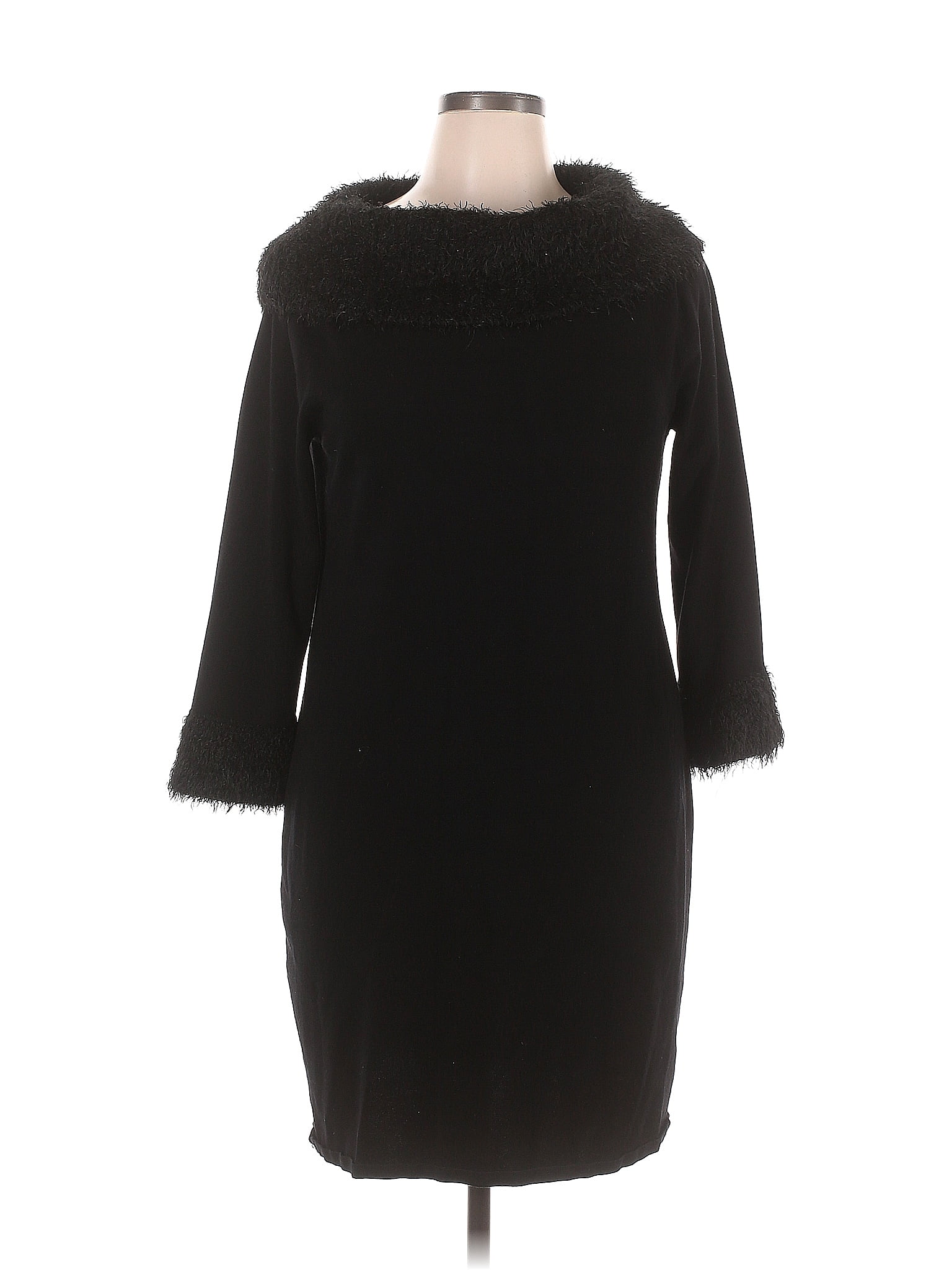 Spense Solid Black Casual Dress Size XL - 67% off | ThredUp