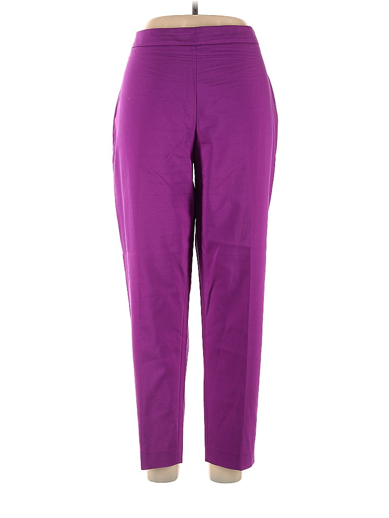 Chaus Solid Purple Casual Pants Size 16 - 68% off | ThredUp