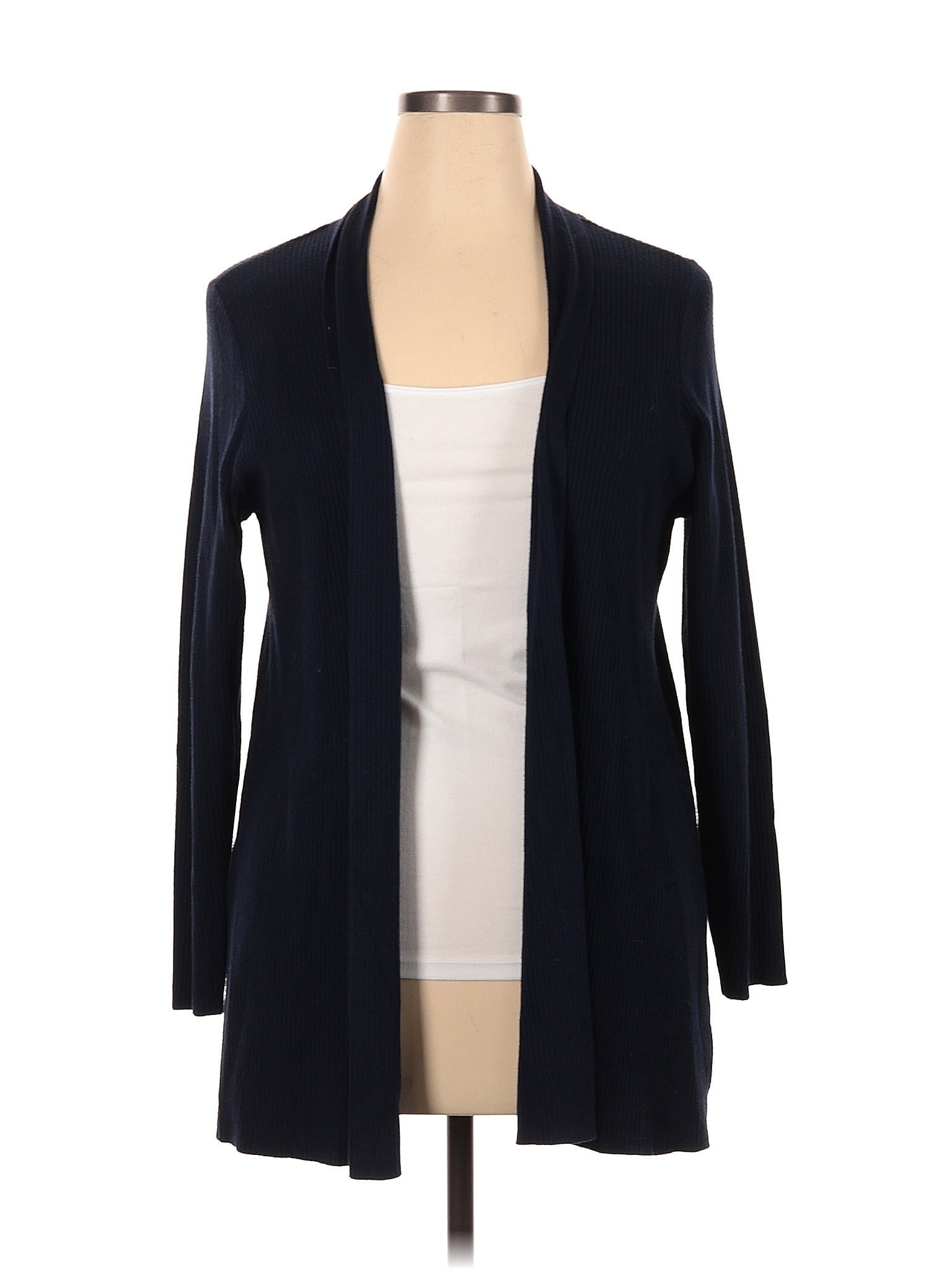 Lane Bryant Color Block Solid Navy Blue Cardigan Size 14 - 16 Plus ...