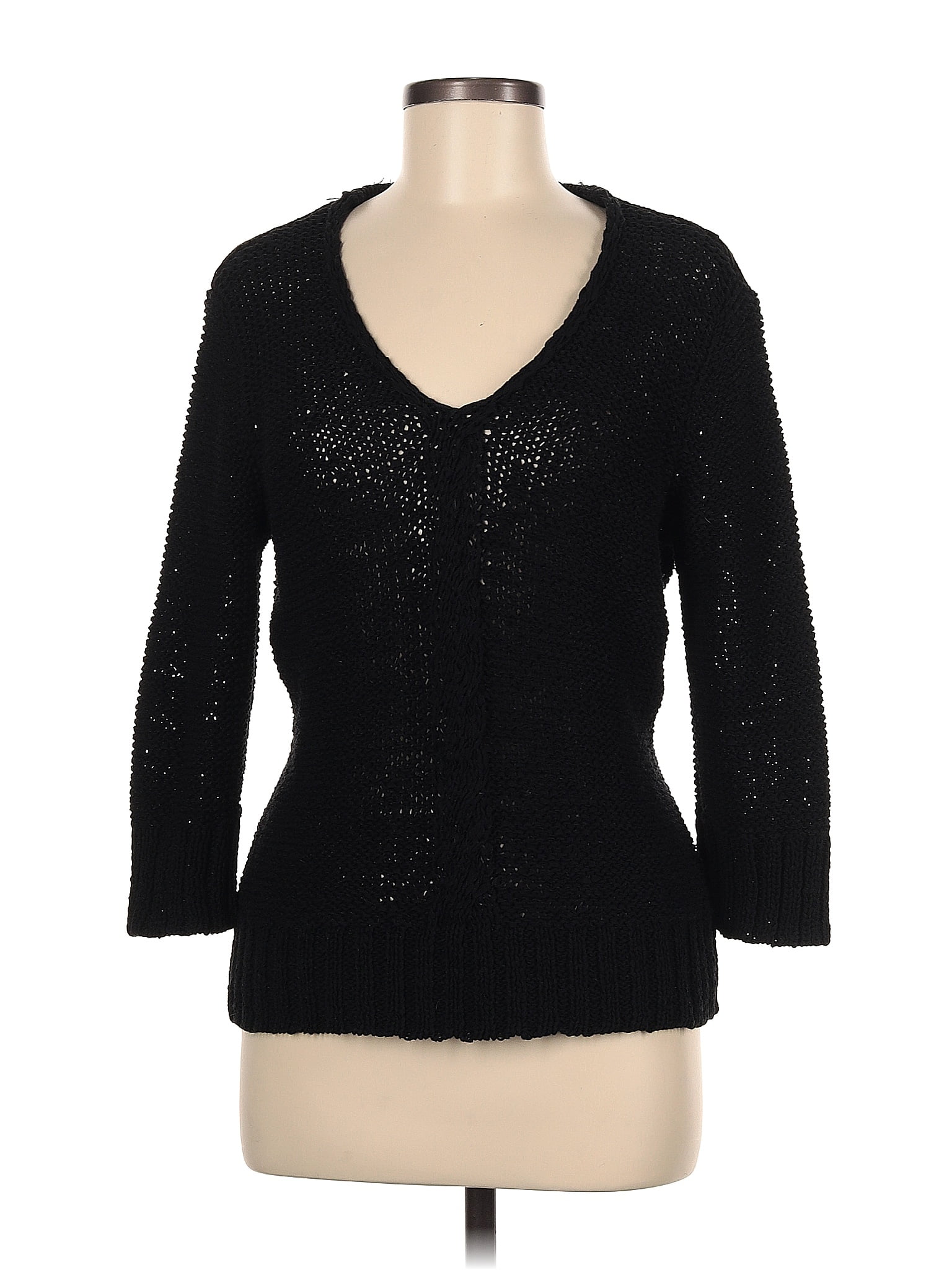 Kate Hill Solid Black Sweatshirt Size M - 63% off | ThredUp