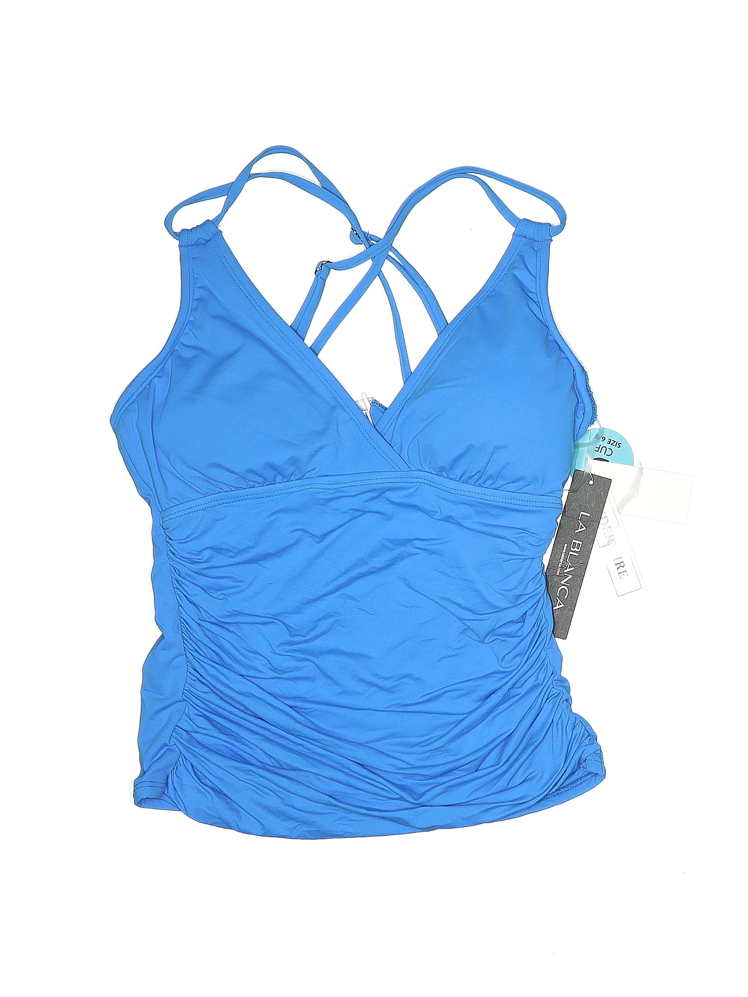 La Blanca Solid Blue One Piece Swimsuit Size 6 8 50 Off Thredup