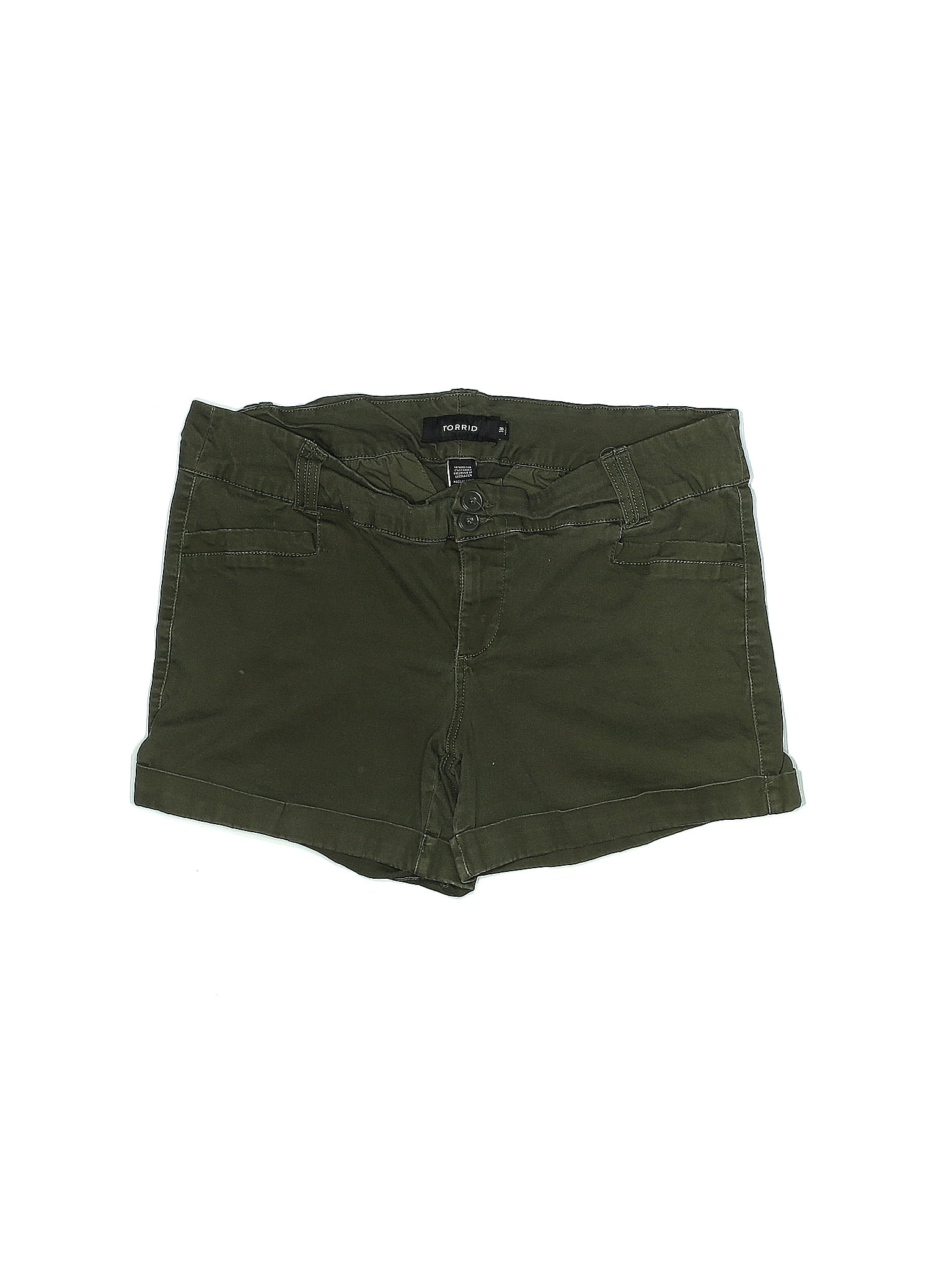 Torrid Solid Green Shorts Size 18 (Plus) - 70% off | ThredUp