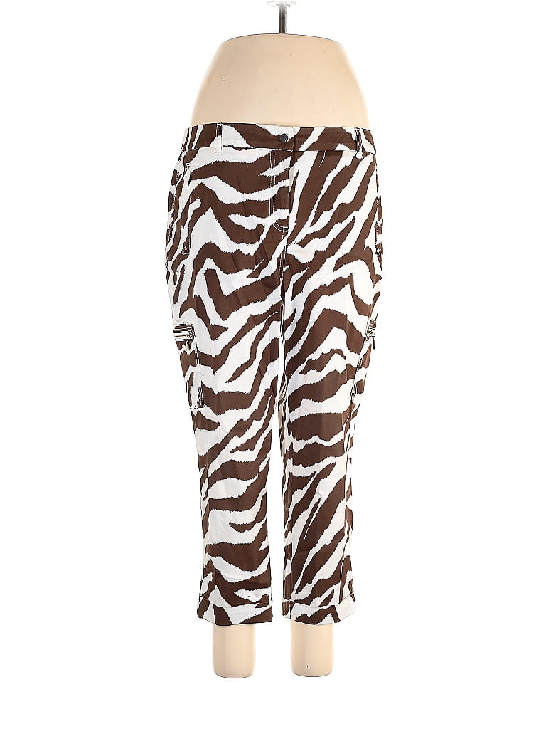 Chico's Graphic Animal Print Brown Casual Pants Size L (petite) - 92% ...