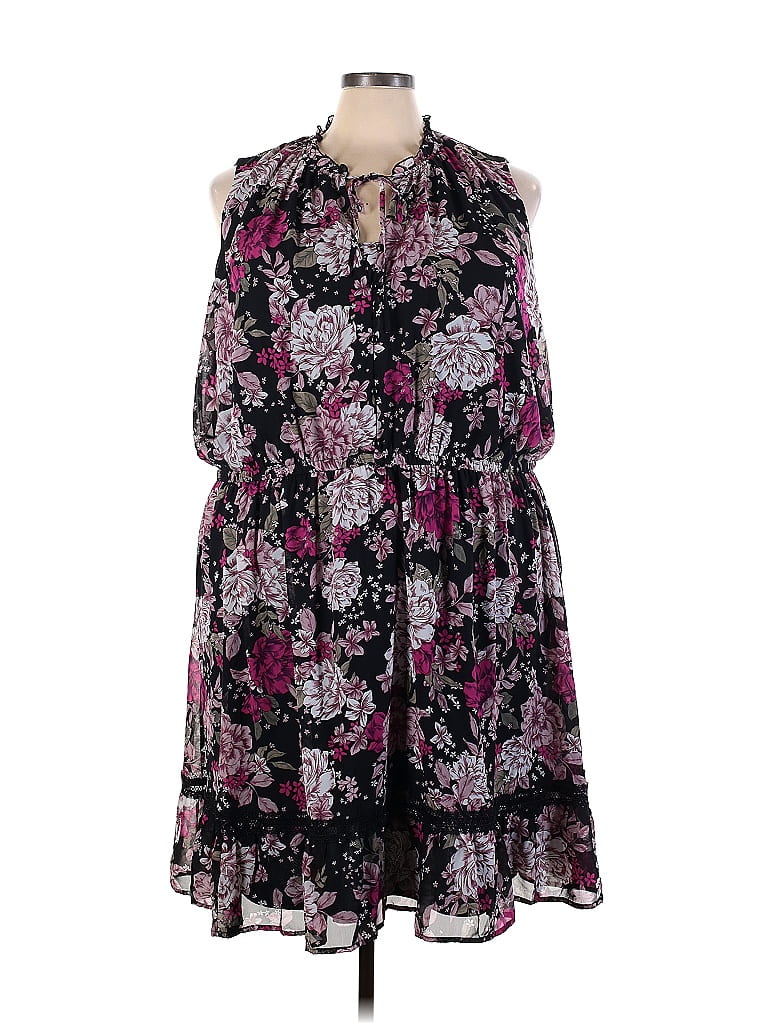 Lane Bryant 100% Polyester Floral Motif Paisley Floral Batik Purple ...