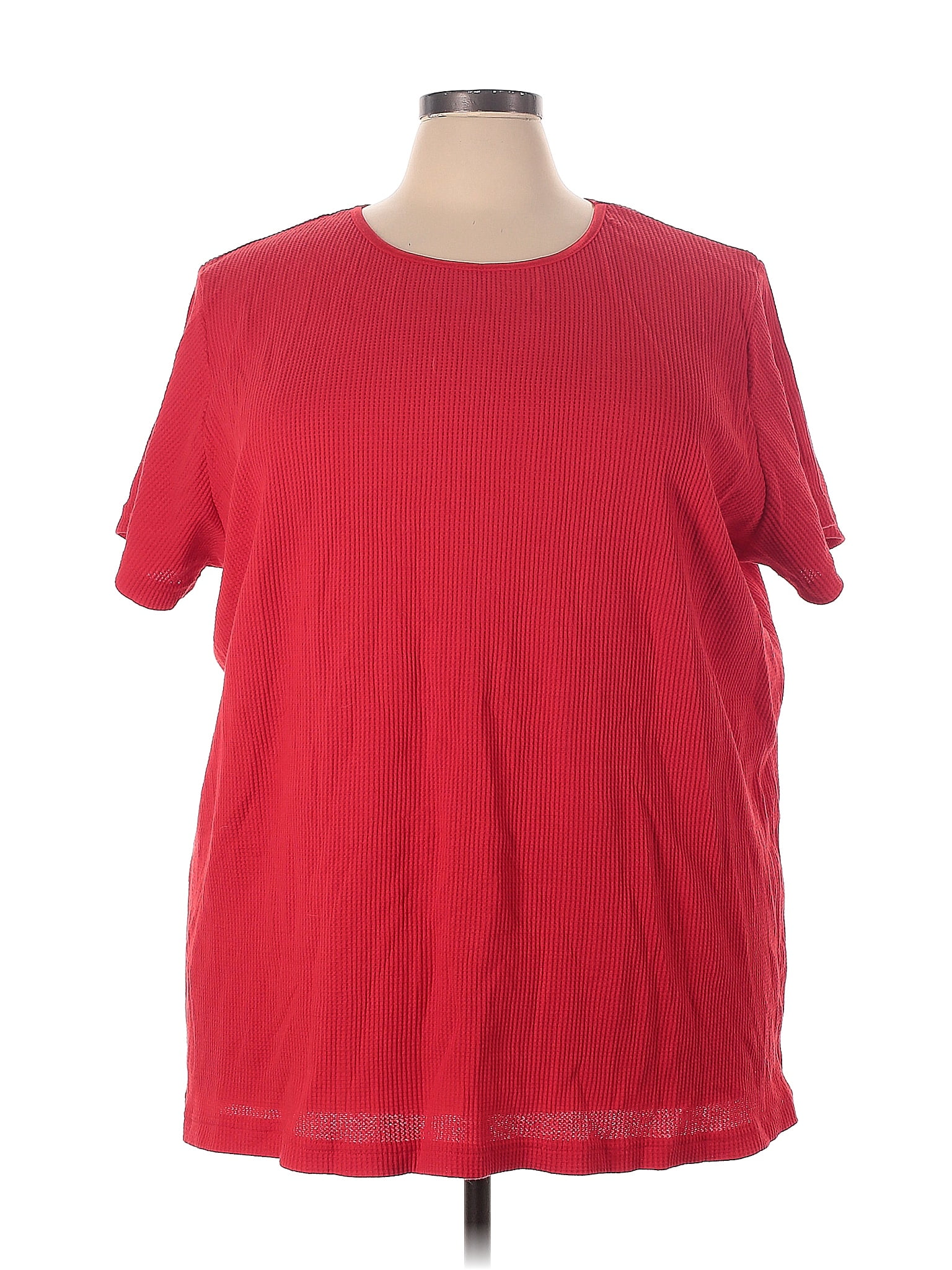 Woman Within Solid Red Thermal Top Size 30 (3X) (Plus) - 56% off | ThredUp