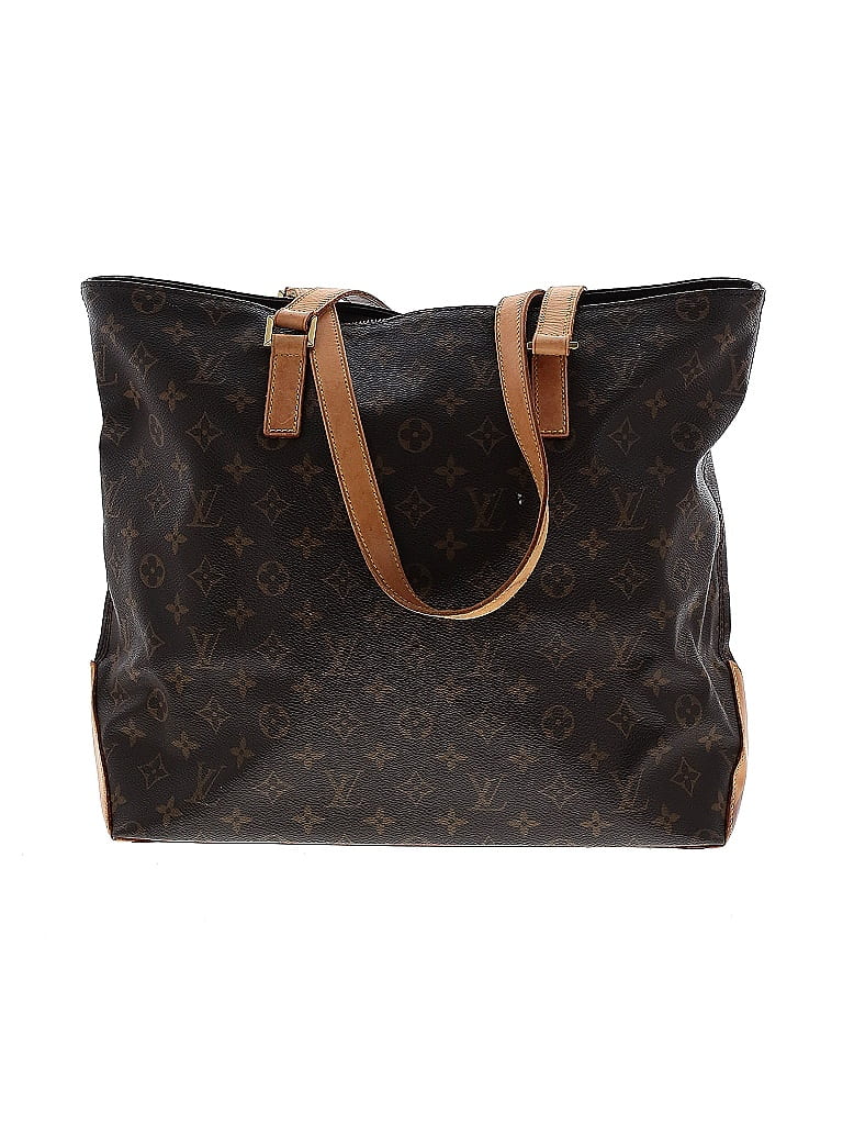 Louis Vuitton 100% Coated Canvas Color Block Brown Monogram Cabas Mezzo Tote One Size - 41% off ...