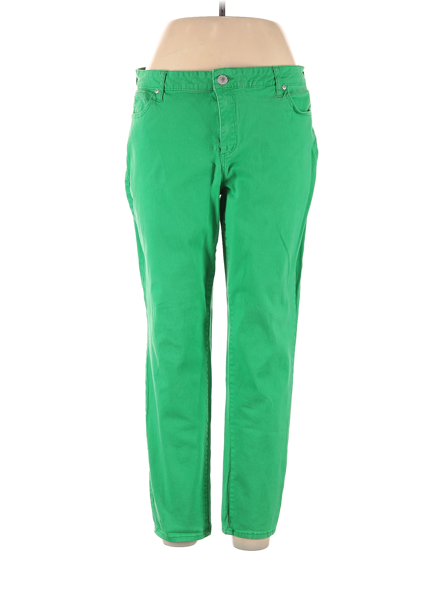 Crown & Ivy Solid Green Casual Pants Size 16 - 58% off | ThredUp