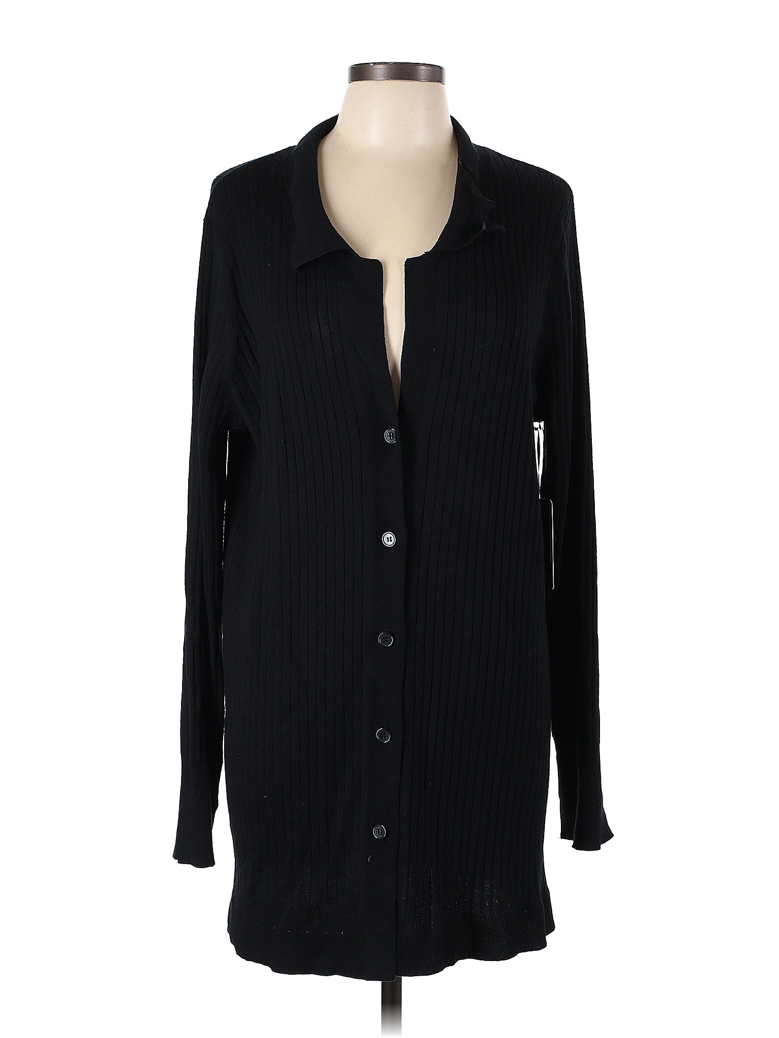 RACHEL Rachel Roy Color Block Solid Black Cardigan Size L - 68% off ...