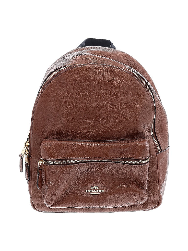 Coach Factory 100% Leather Solid Brown Leather Backpack One Size - 62% ...