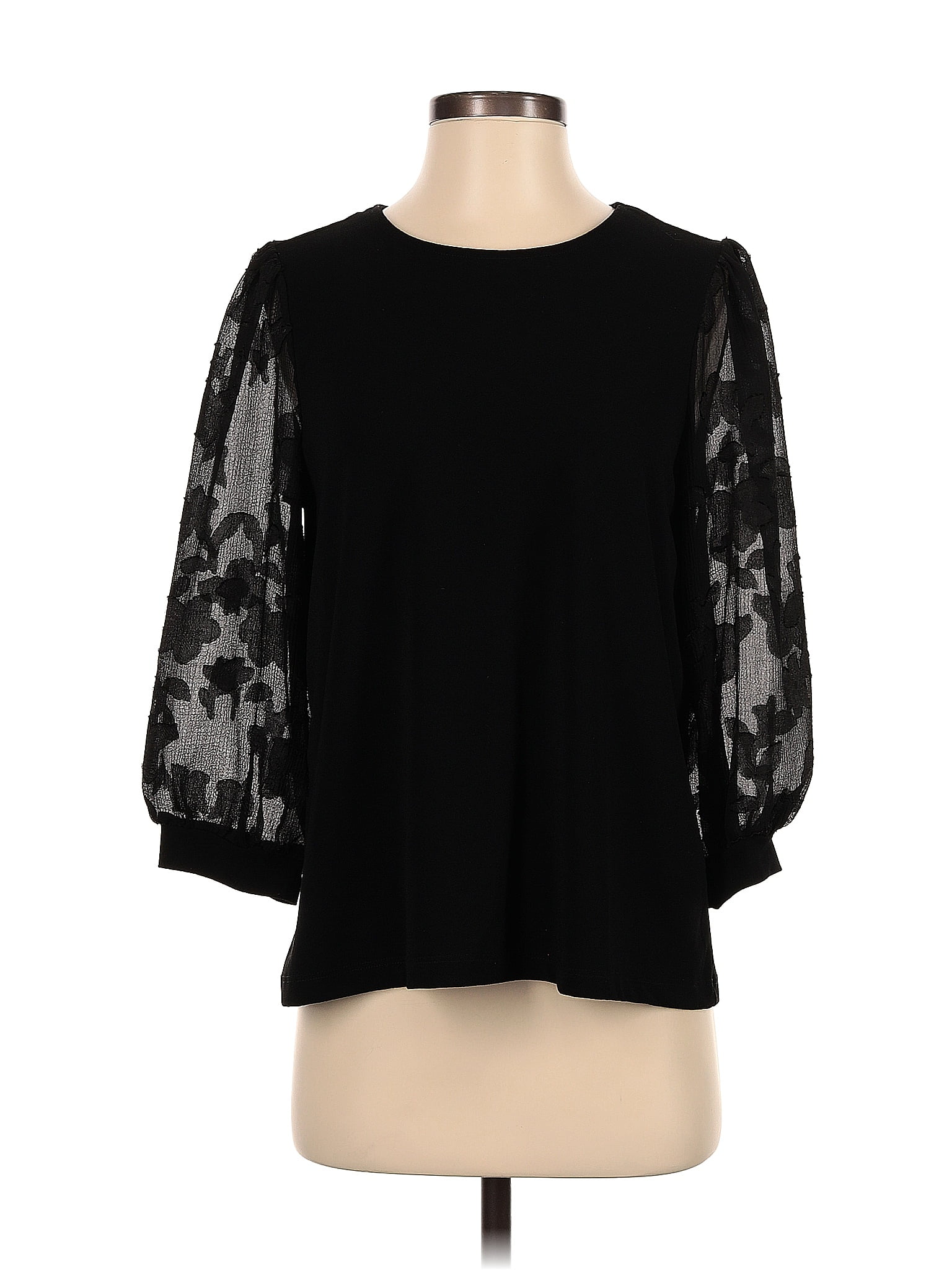 CeCe Black Long Sleeve Top Size S - 77% off | ThredUp