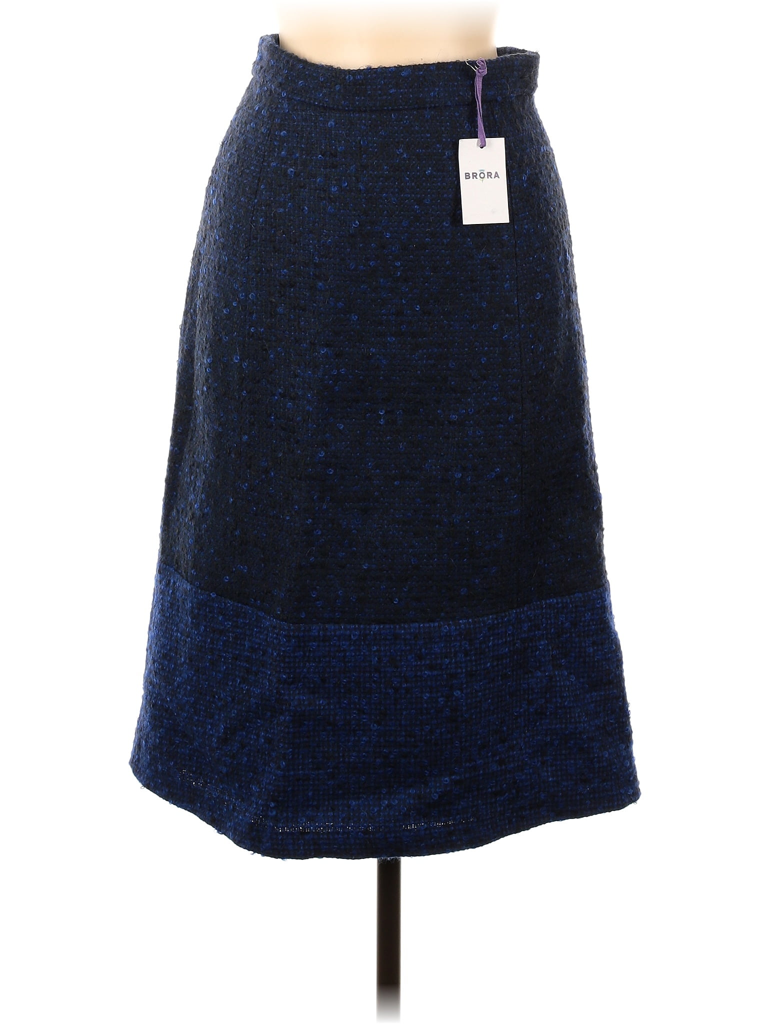 Brora Blue Wool Skirt Size 8 - 80% off | ThredUp