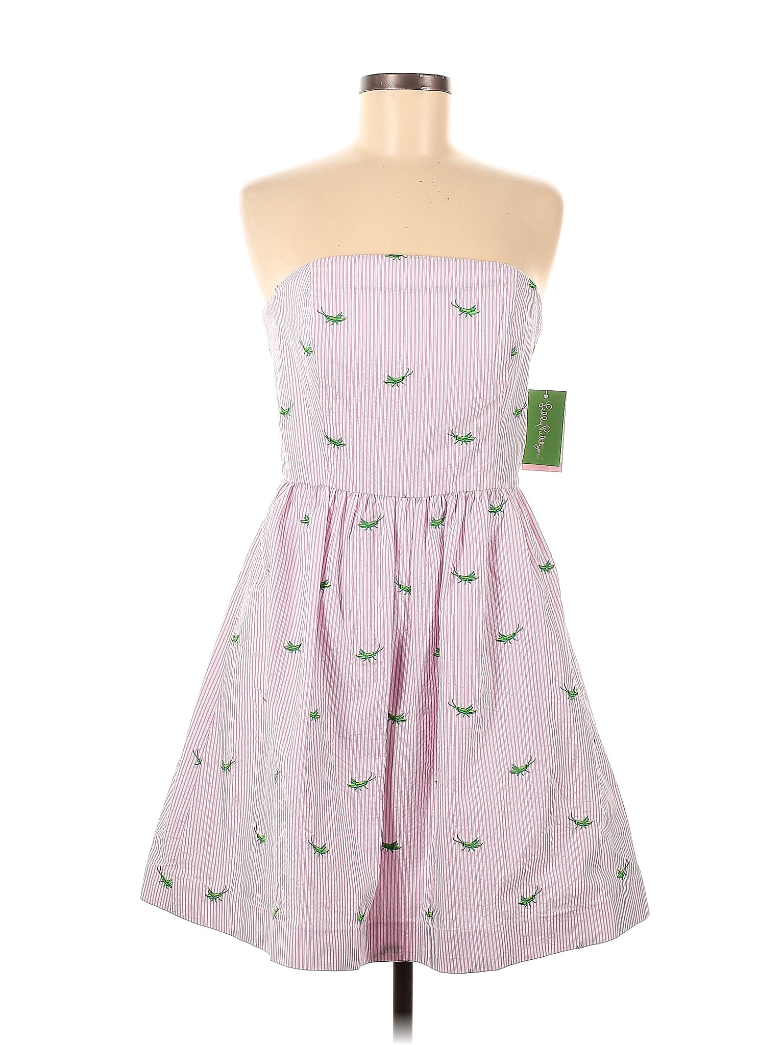 Lilly Pulitzer 100 Cotton Multi Color Pink Casual Dress Size 6 71