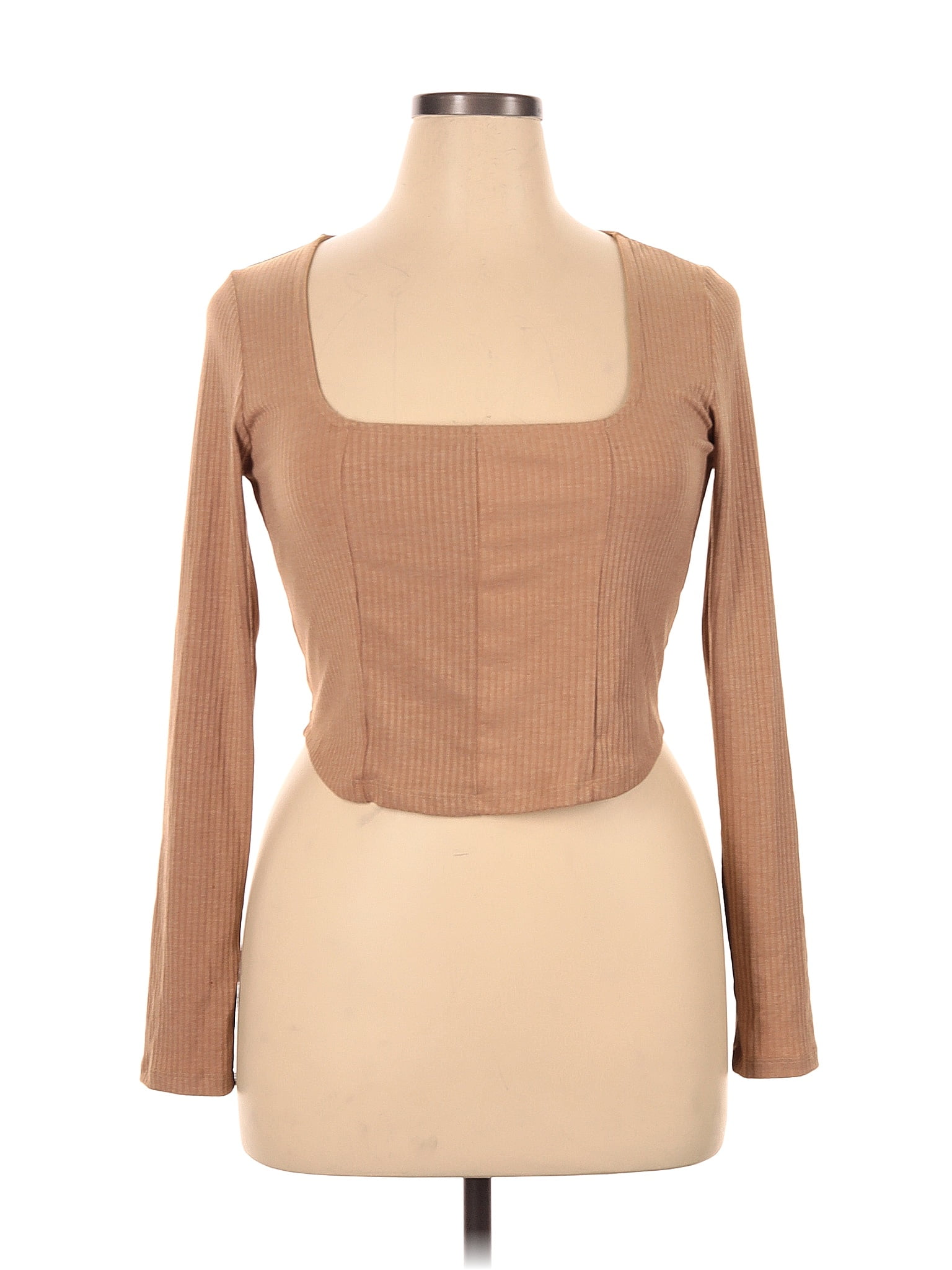 New Look Solid Tan Long Sleeve Top Size 14 - 37% off | ThredUp