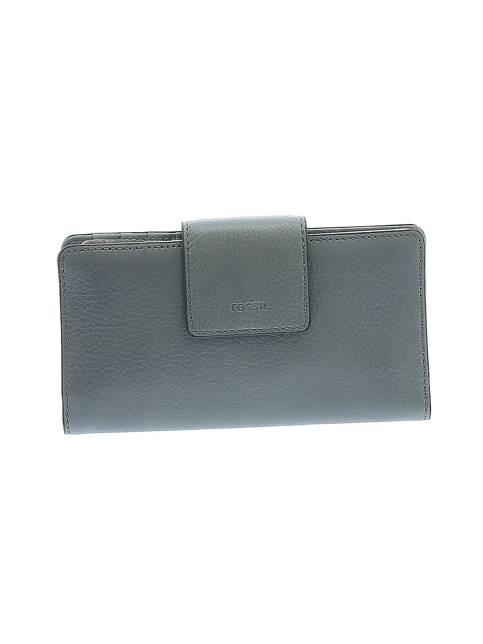 Fossil 100% Leather Gray Leather Wallet One Size - 66% off | ThredUp