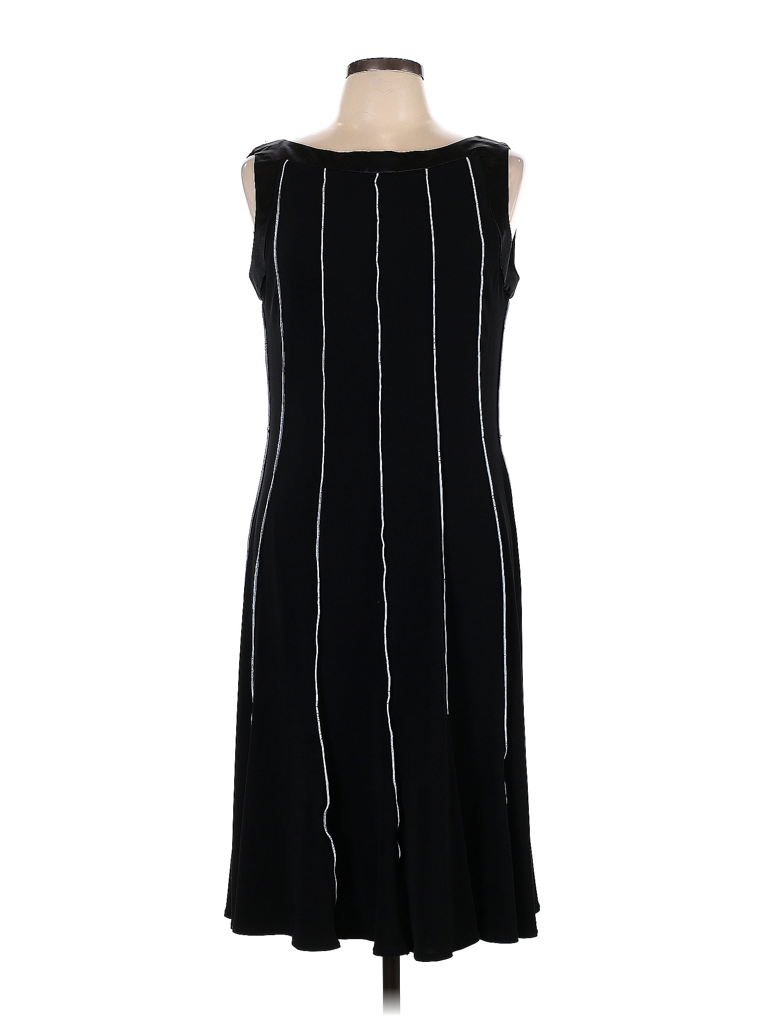 Sandra Darren Stripes Black Casual Dress Size 12 68 Off Thredup