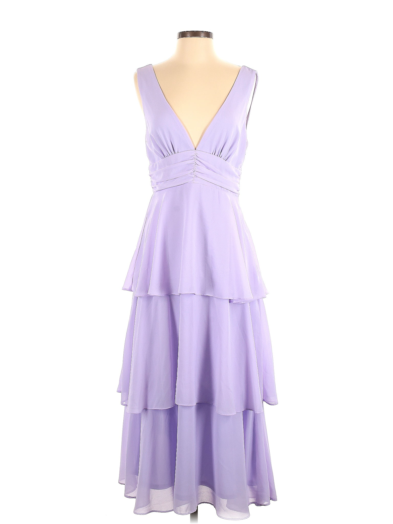Lulus 100 Polyester Solid Lavender Purple Cocktail Dress Size M 62