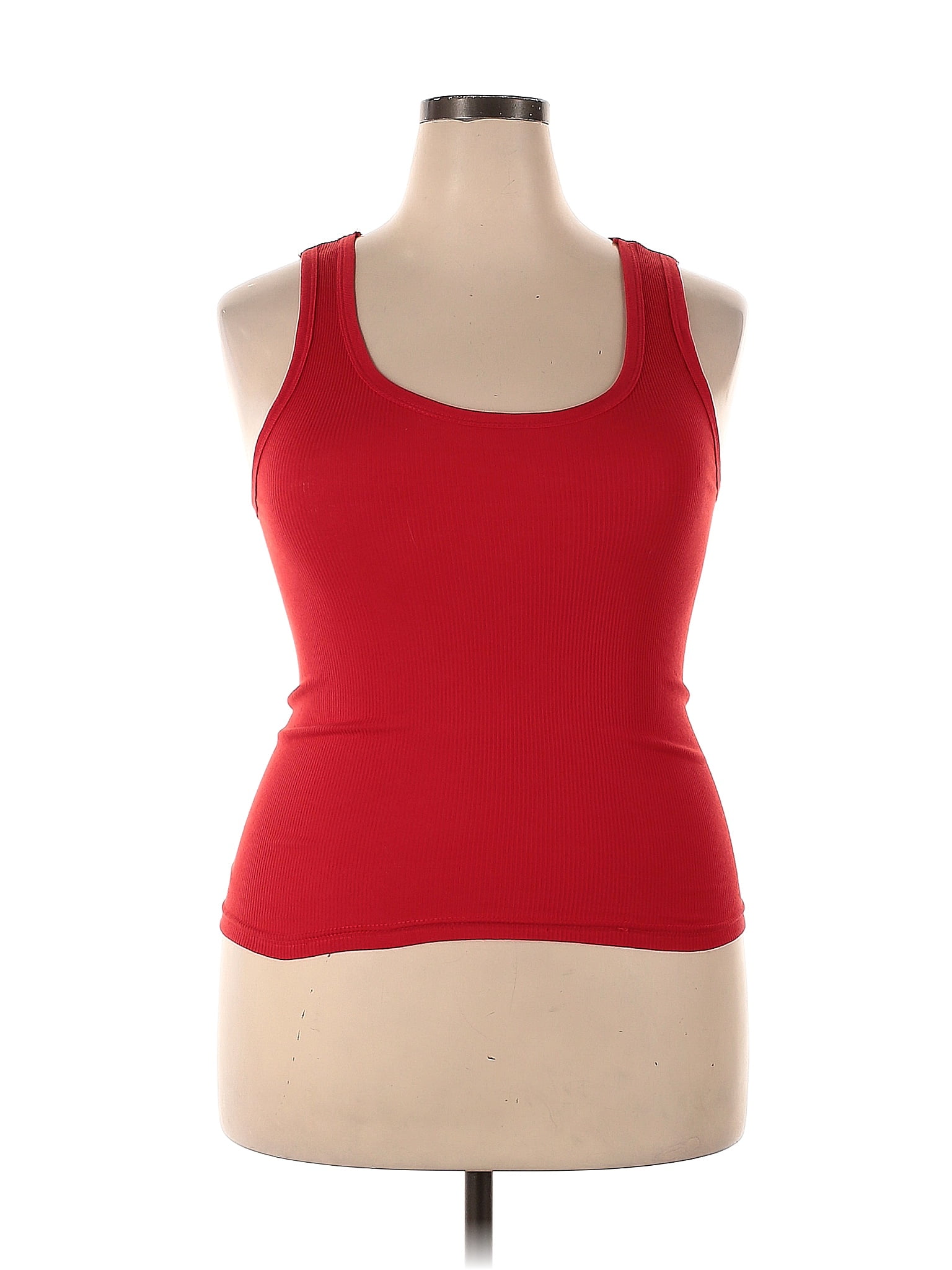 Assorted Brands 100% Cotton Solid Red Tank Top Size 2X (Plus) - 52% off ...