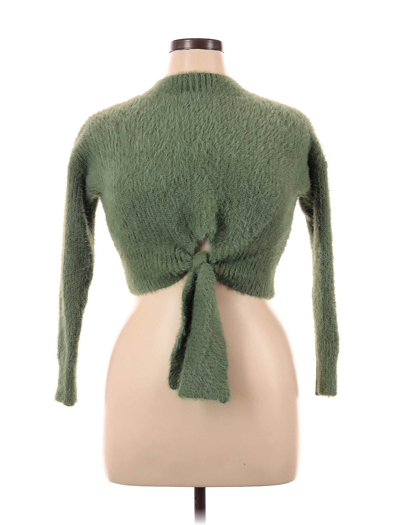 Princess Polly Color Block Solid Green Pullover Sweater Size 1X (Plus ...