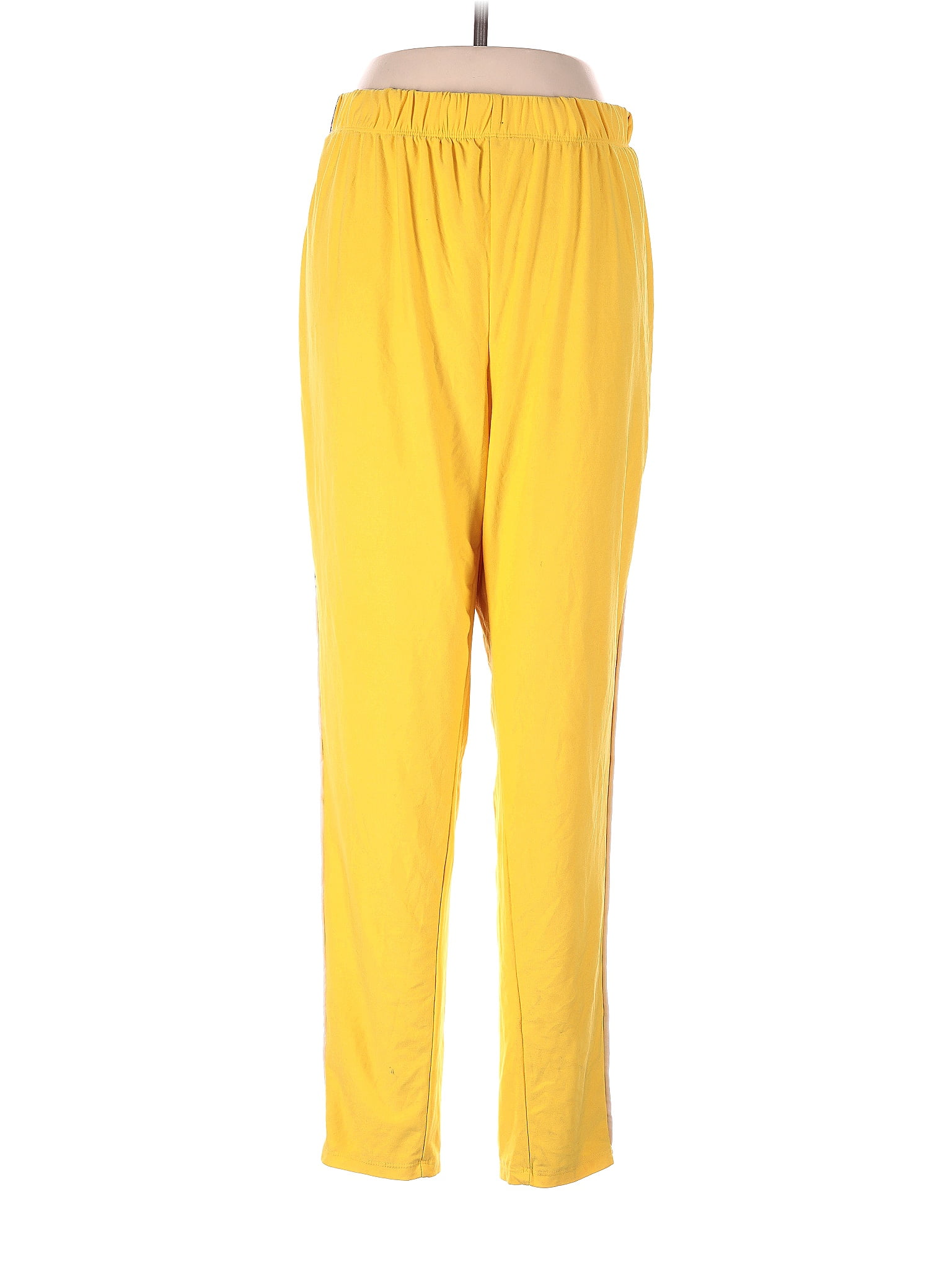 Alison Andrews Solid Yellow Casual Pants Size 2X (Plus) - 76% off | ThredUp