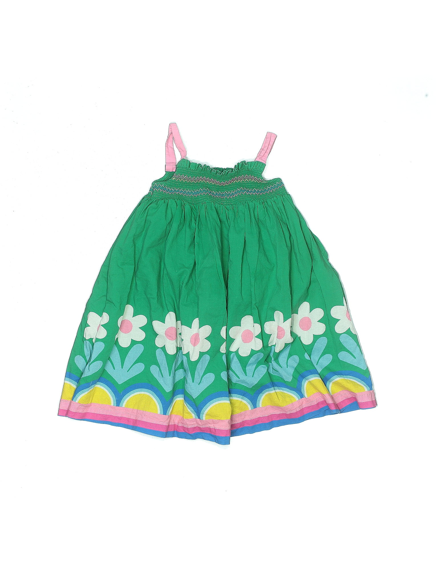 Mini Boden Floral Green Dress Size 6 - 7 - 45% off | ThredUp